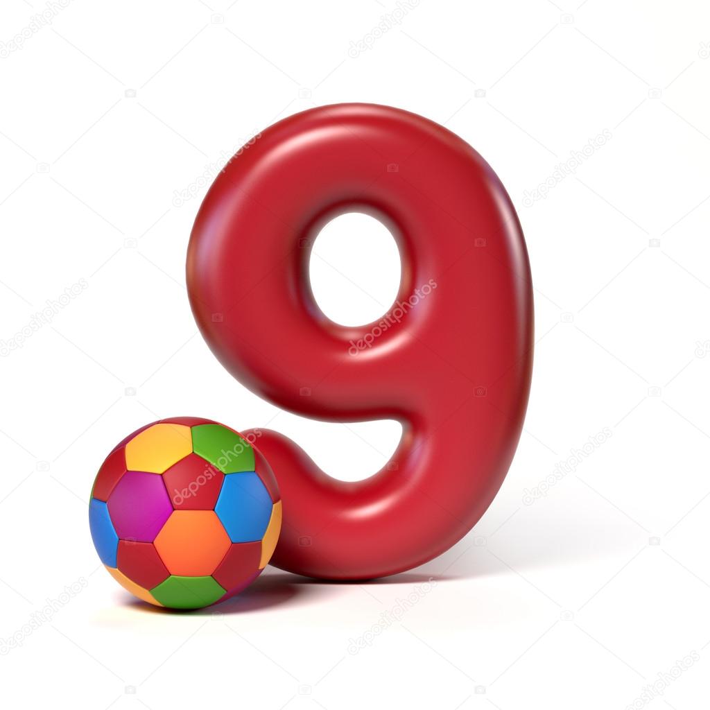 Número 9 3d representación de juguete fuentes — Foto de stock © koya979 ...