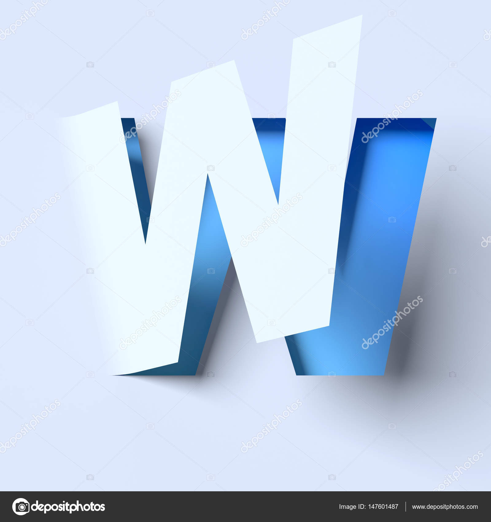 Isometric font letter W — Stock Photo © koya979 #147601487