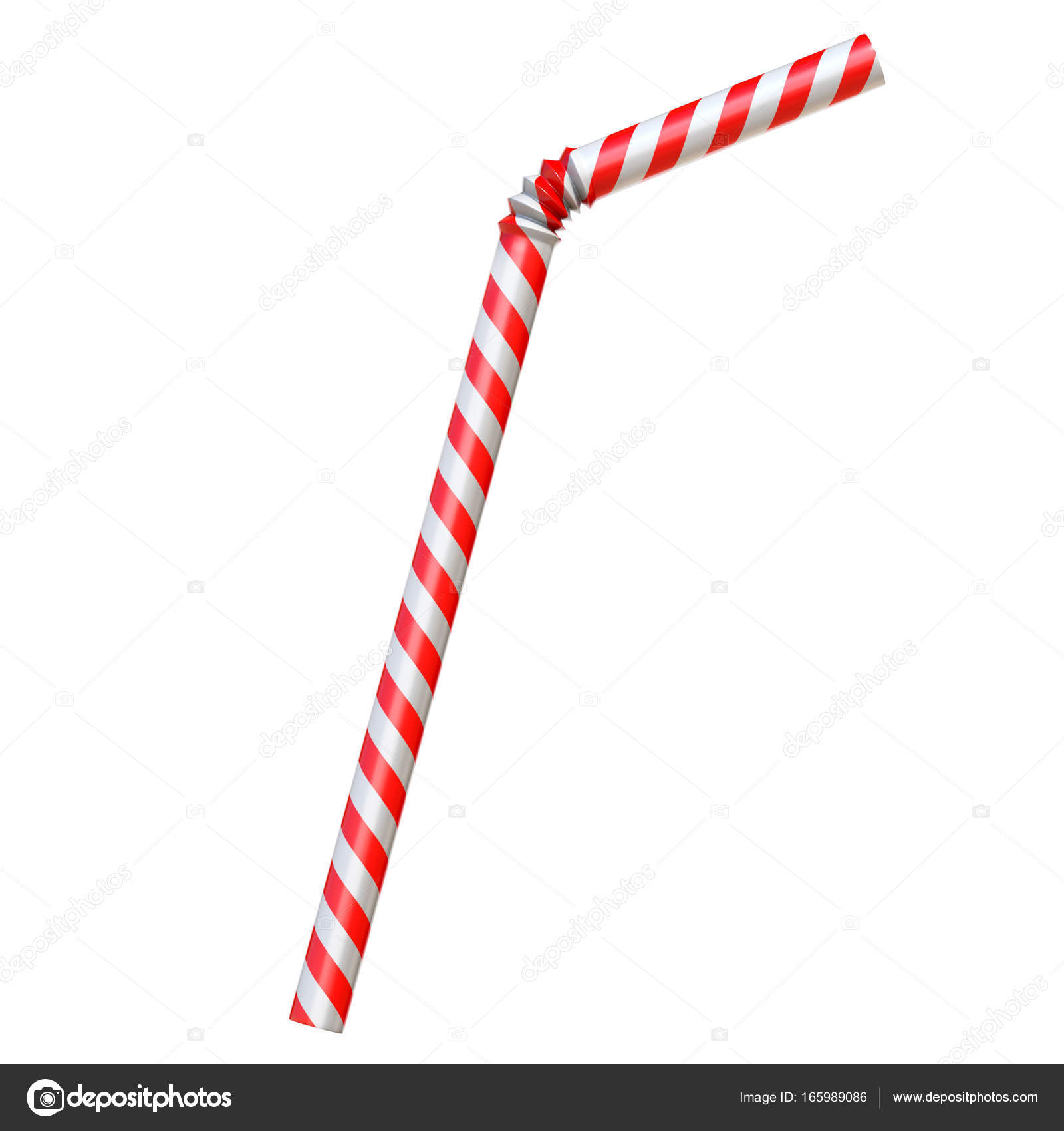Red And White Bendy Straw
