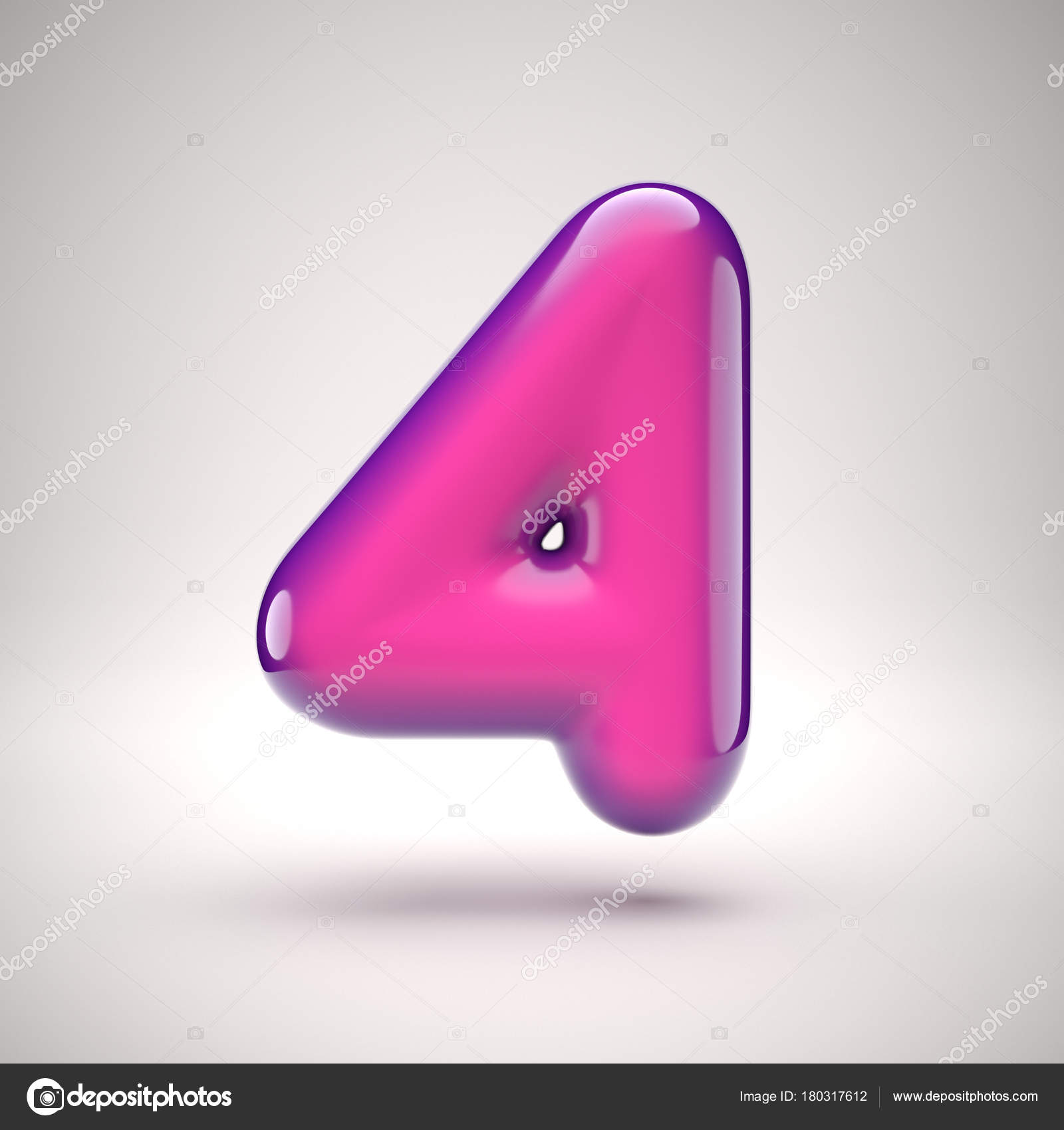Pink Glossy Font Rendering Number — Stock Photo © koya979 #180317612
