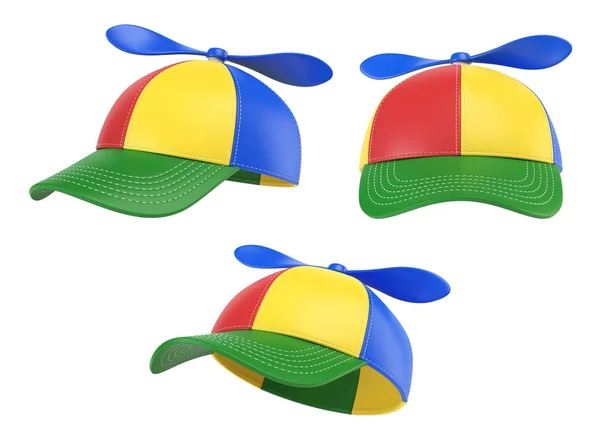 Kids Cap Propeller Colorful Hat Rendering Stock Photo by ©koya979 180320792