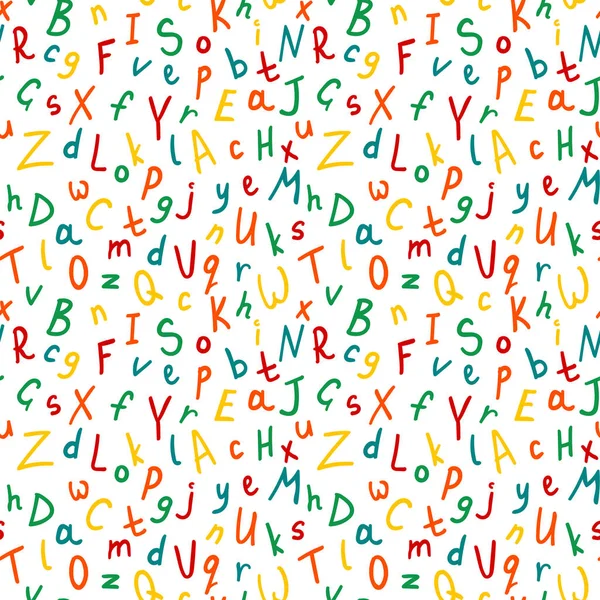 Alphabetical Vector Seamless Pattern Abc Black White Pattern Background ...