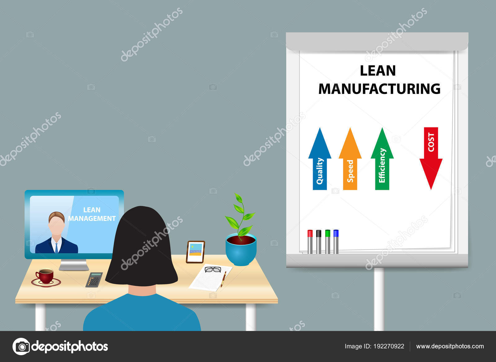 Lean Manufacturing Cartoons Lean Manufacturing Hi Res Stock