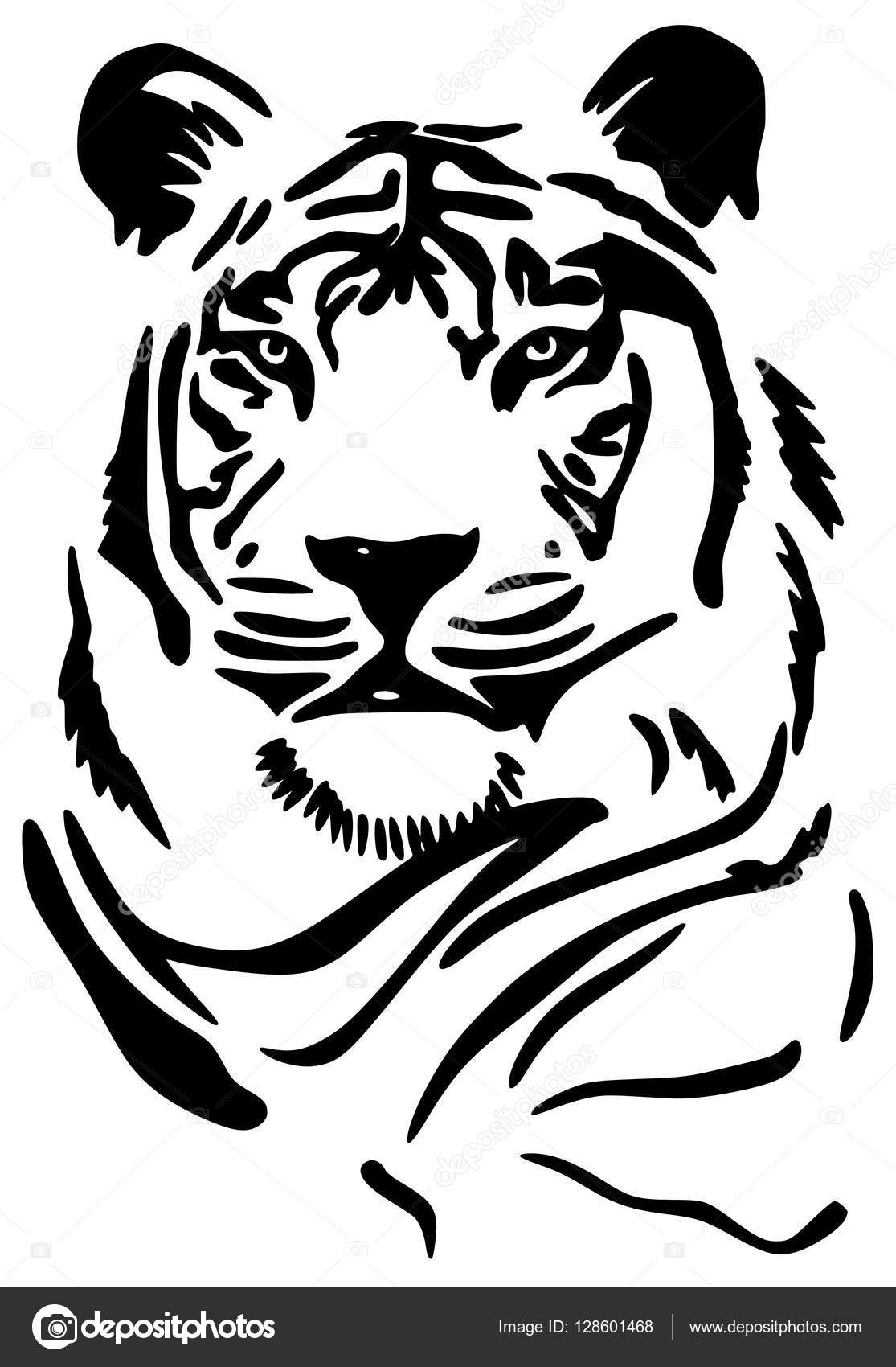Abstract Tiger Line Drawing