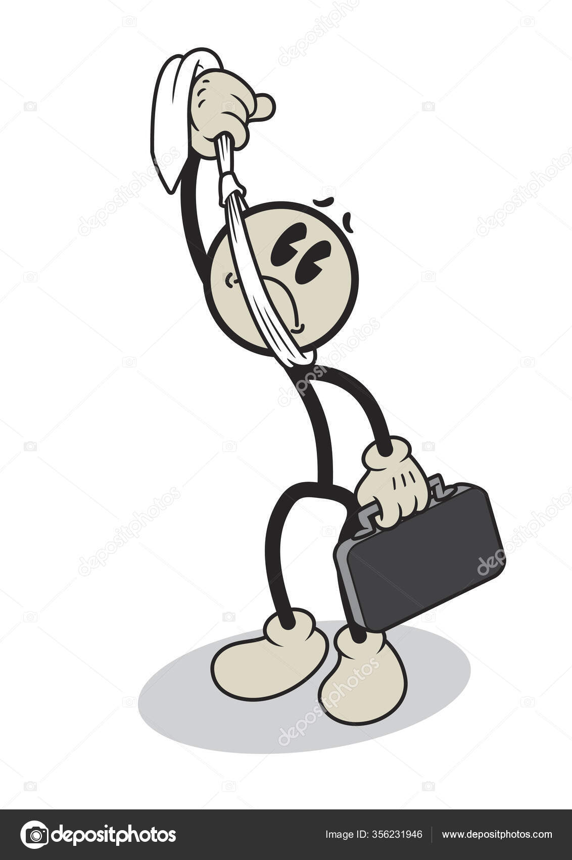 Desperate Cartoon Stickman Figure Stock Photo by ©gmagakis 356231946