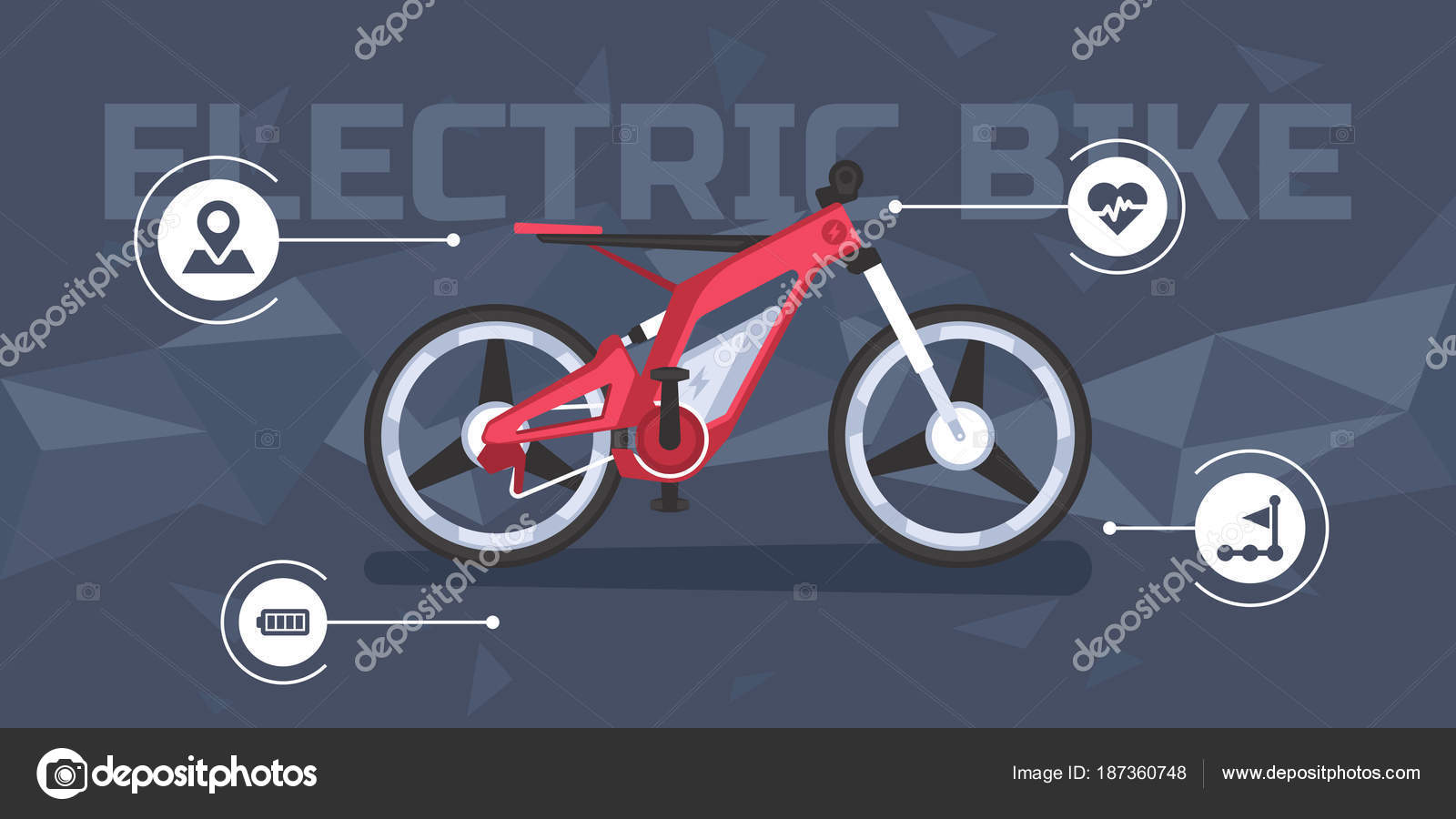 Infografis sepeda listrik modern Vektor Stok oleh ©rikitikitao@gmail ...