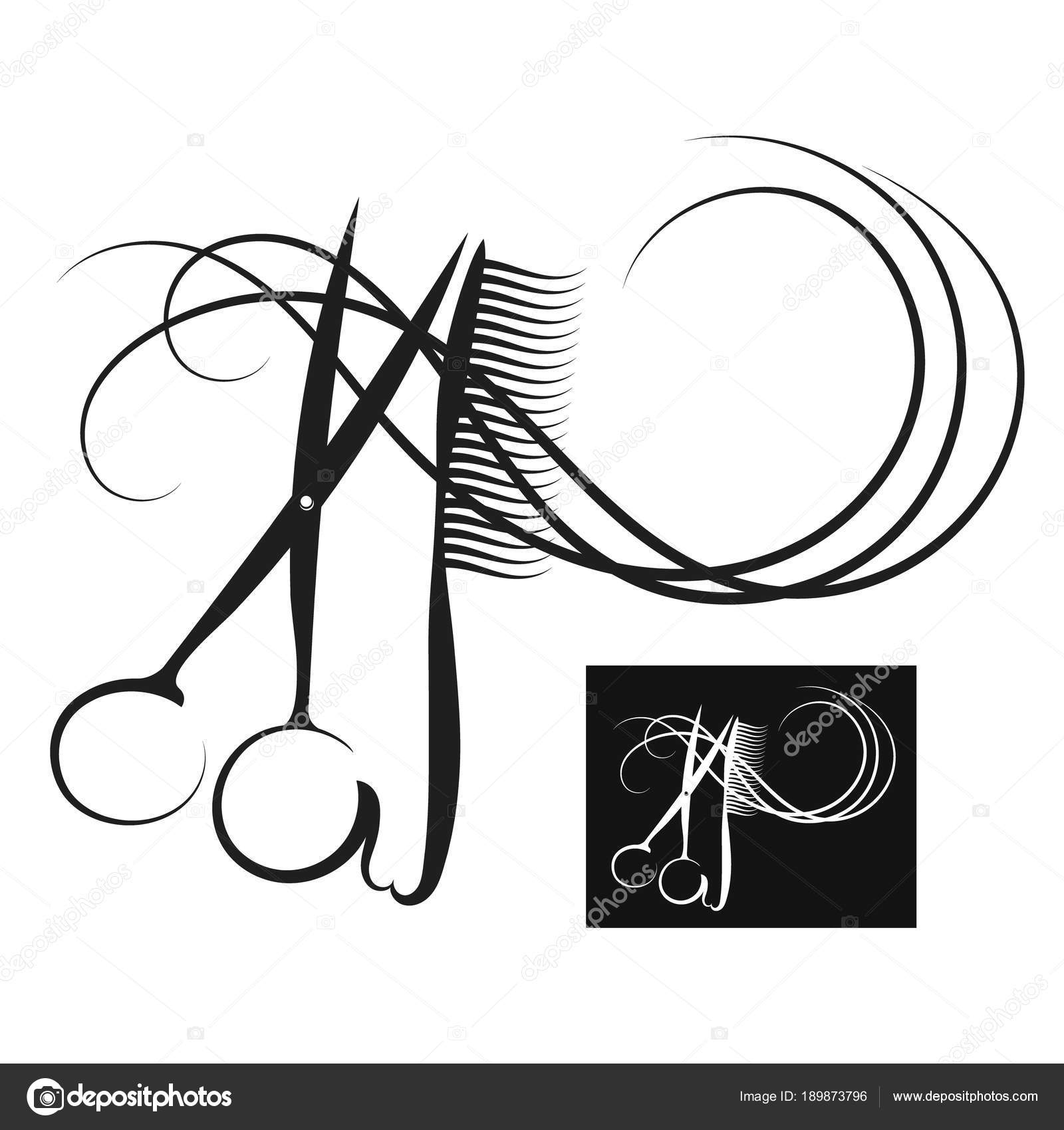 Scissors and comb silhouette Stock Vector Image by ©john1279 #189873796