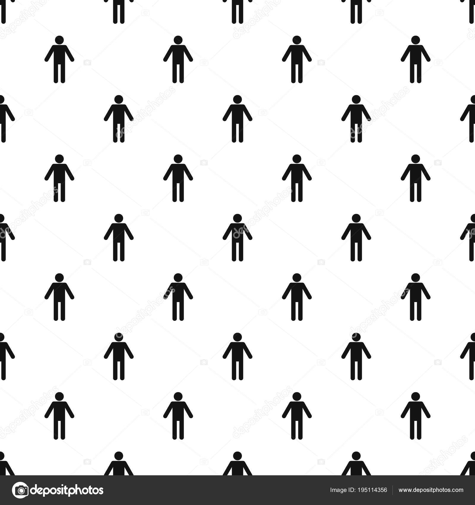 Stick figure stickman pattern vector seamless Stock Vector Image by ...