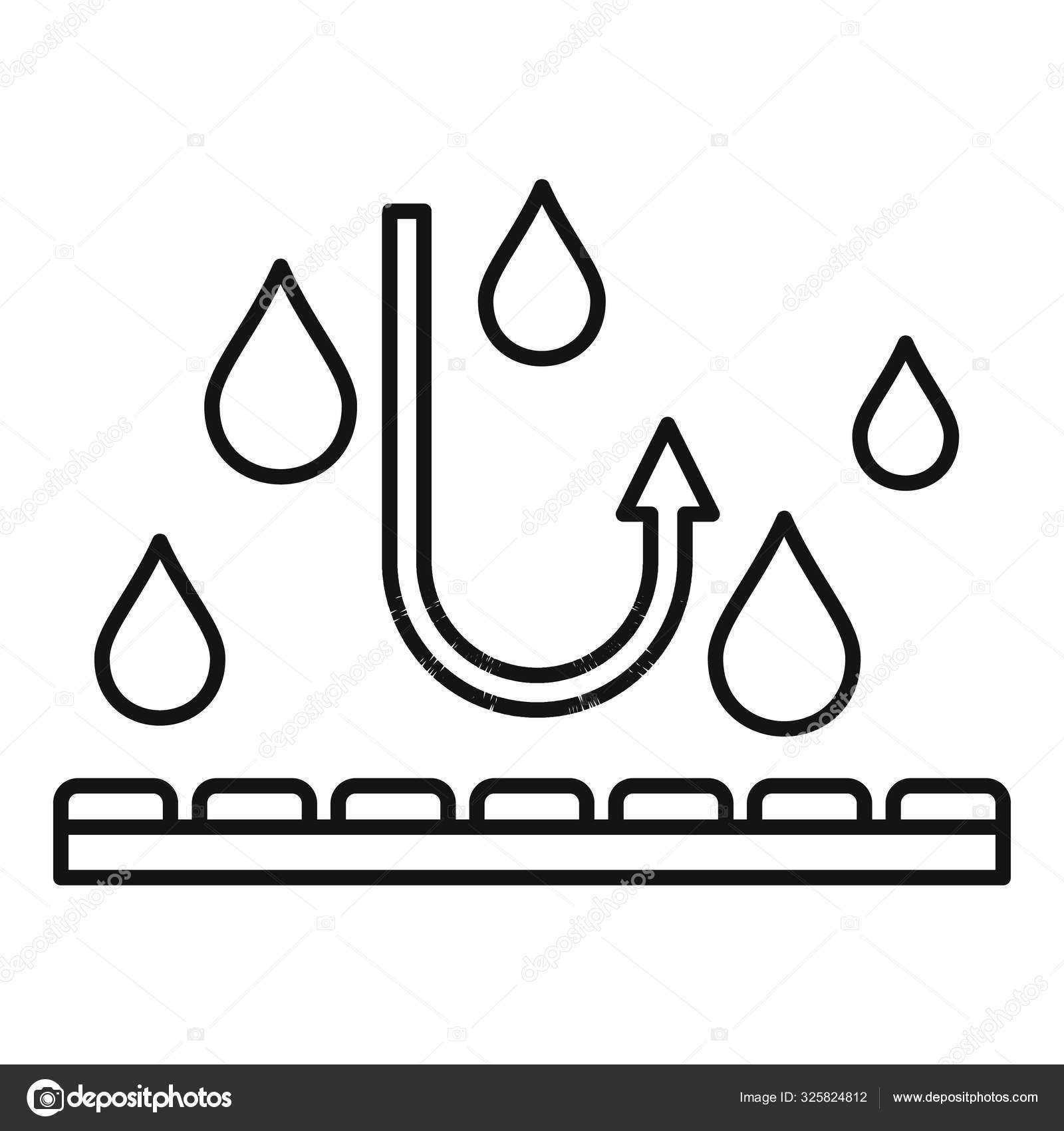 Waterproof fabric feature icon, outline style — Stock Vector © anatolir ...