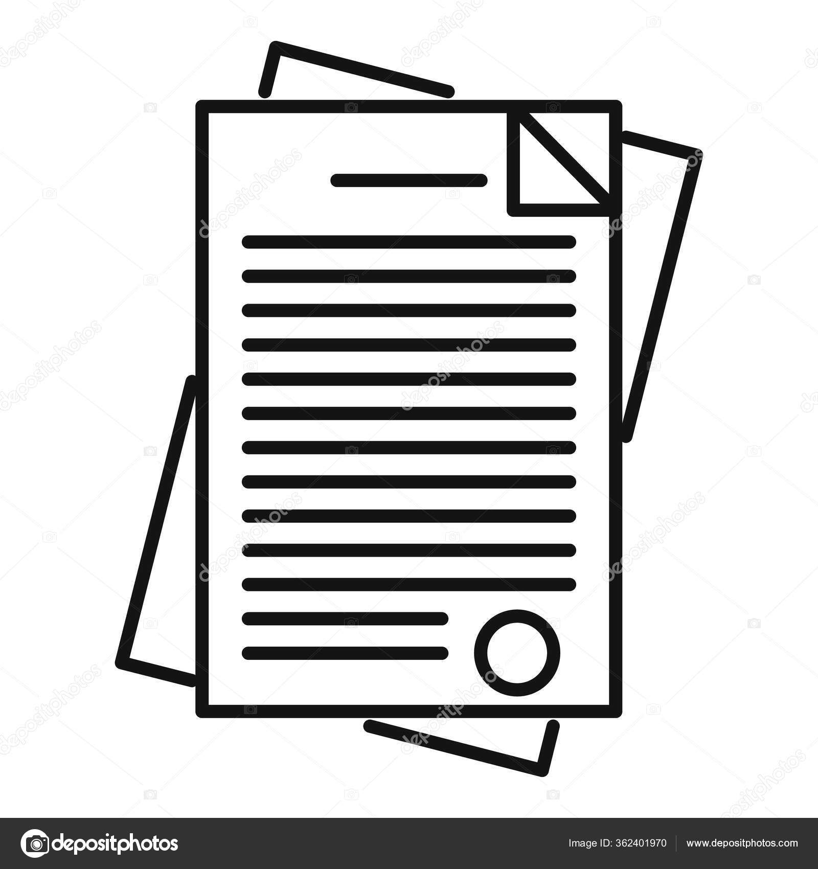 Police documents icon, outline style Stock Vector Image by ©anatolir ...