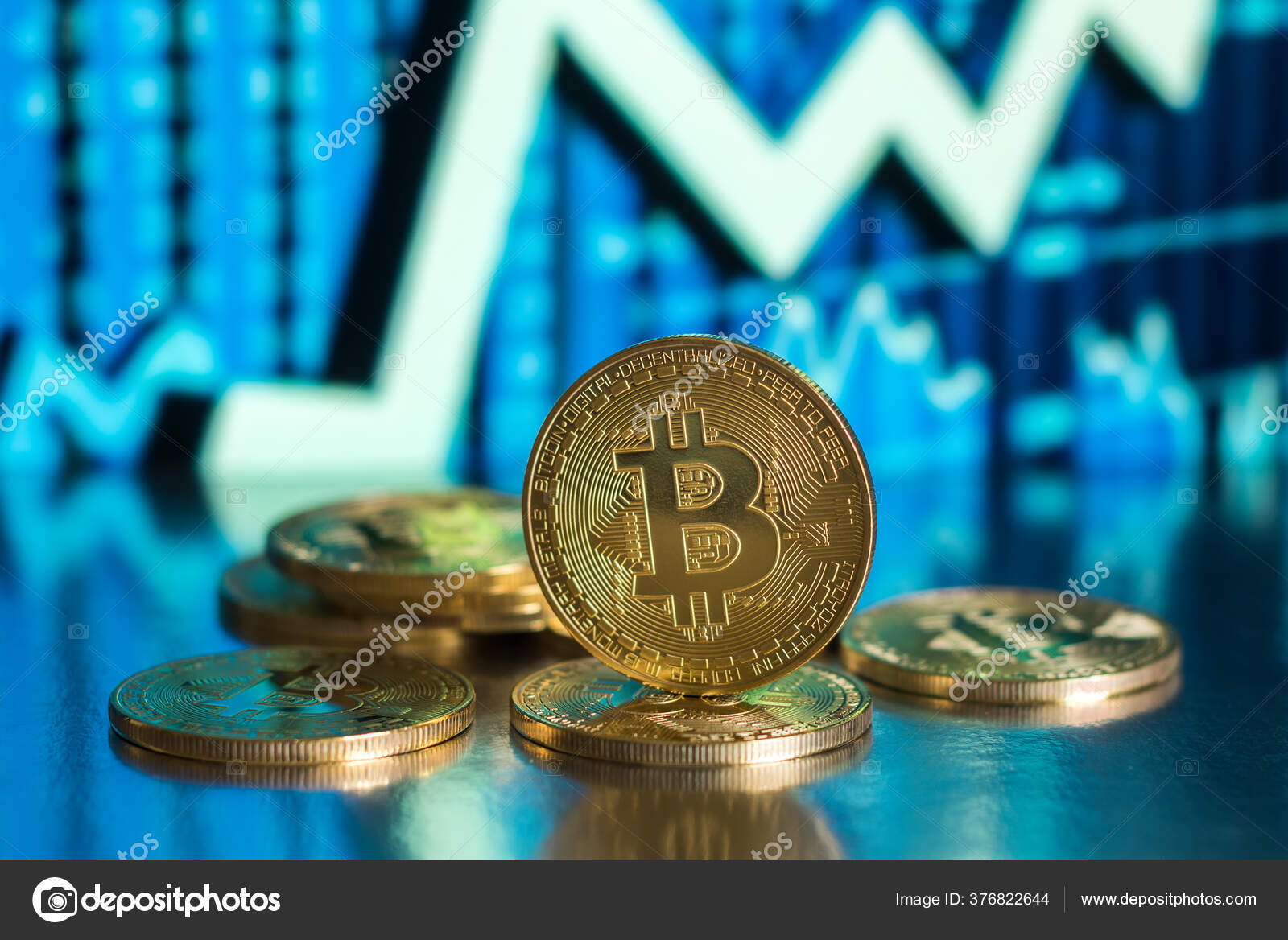 Bitcoin Chart Background New Virtual Cryptocurrency Concept – Stock ...