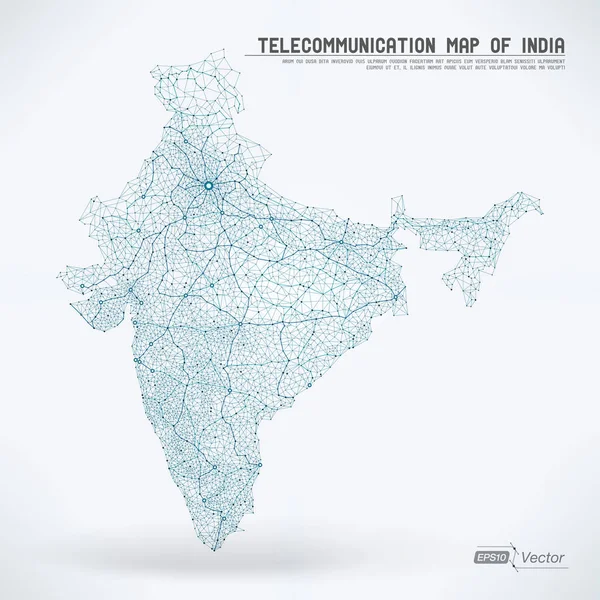 Abstract telecommunication network map - USA — Stock Vector © RoboLab ...