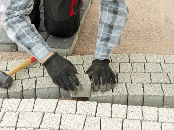 A paving work - Stock Image - Everypixel