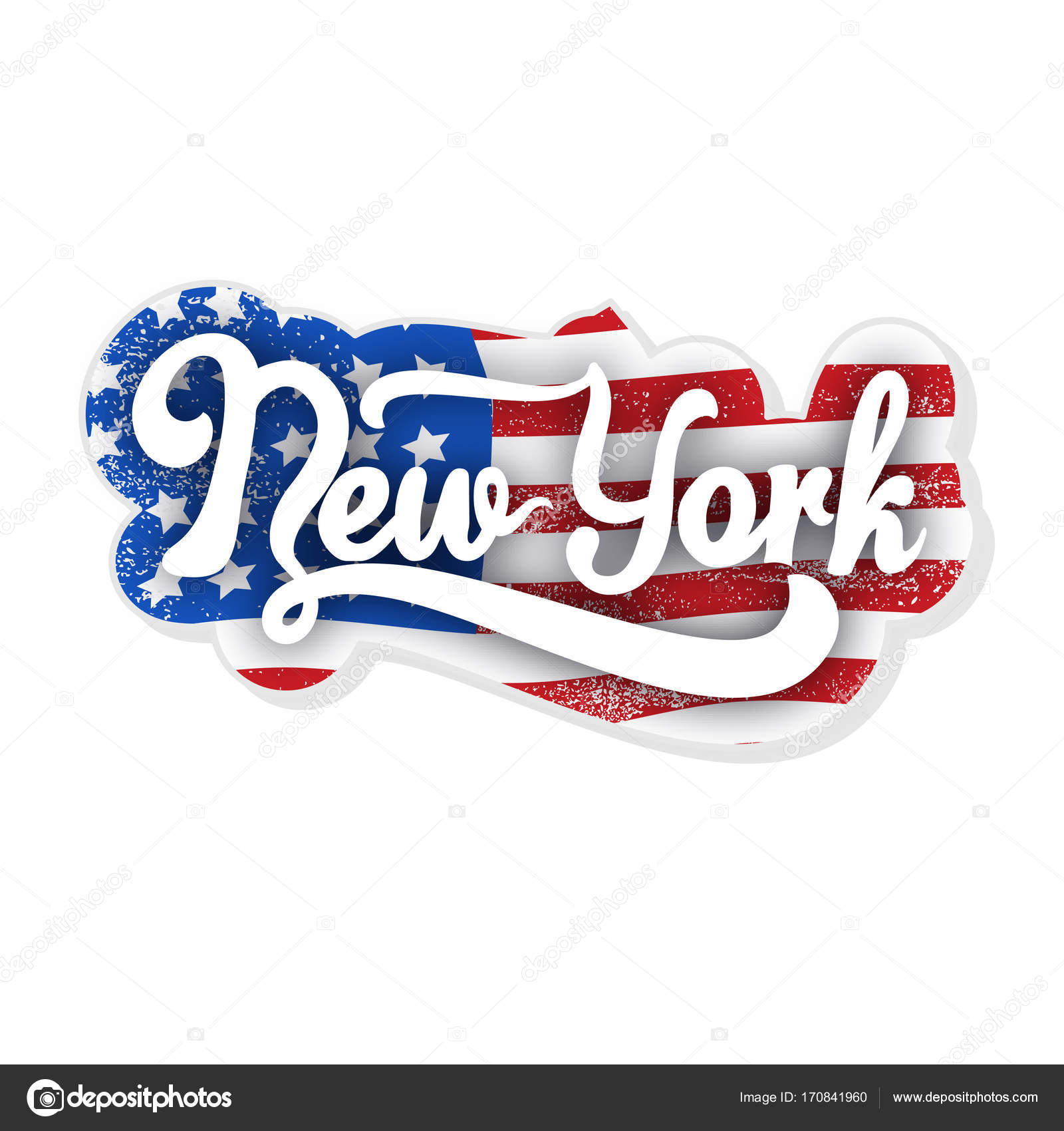 American Flag Background New York Text Stock Vector Image by ©Syquallo ...