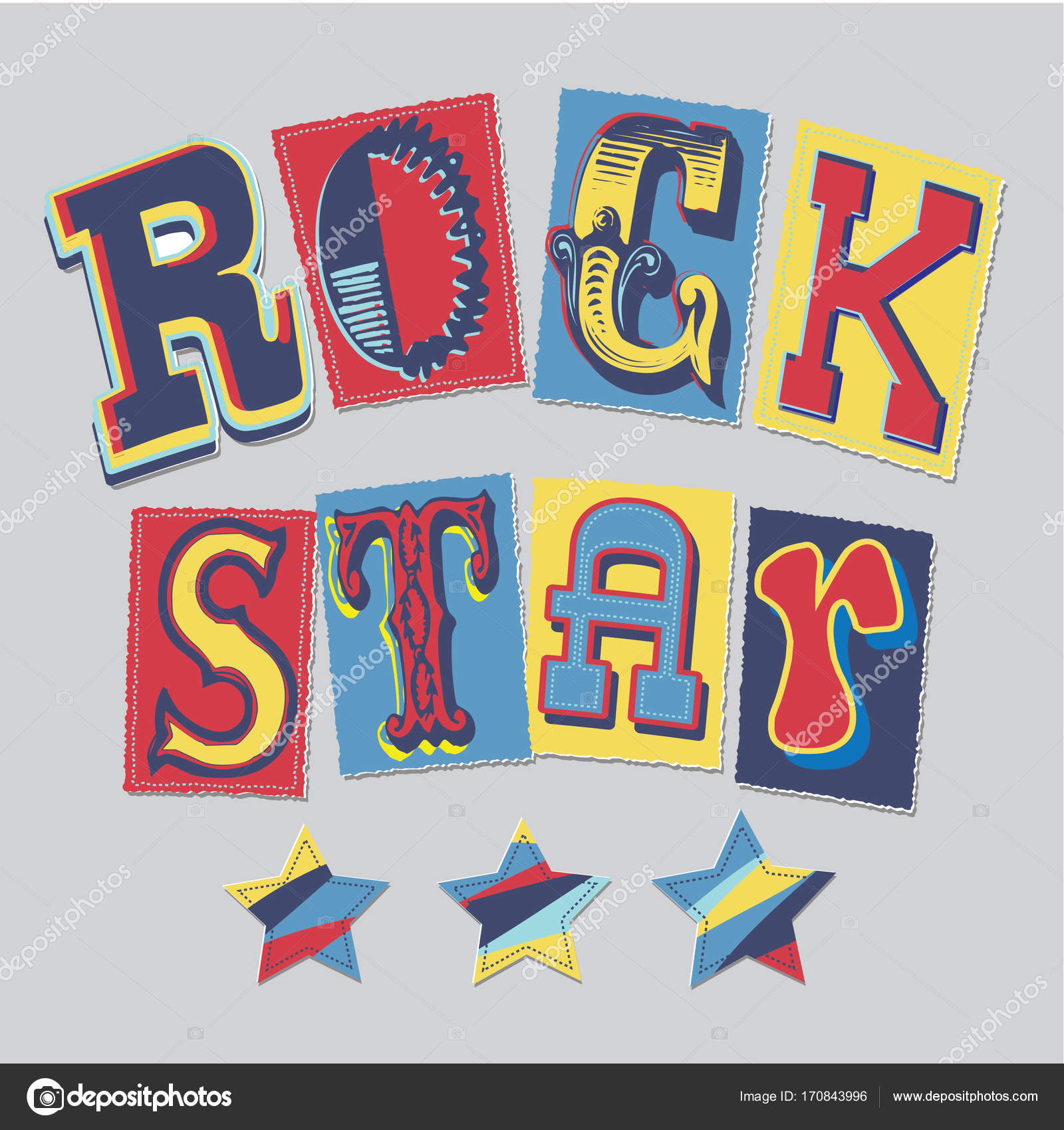 Rock star typography Stock Vector Image by ©Syquallo #170843996