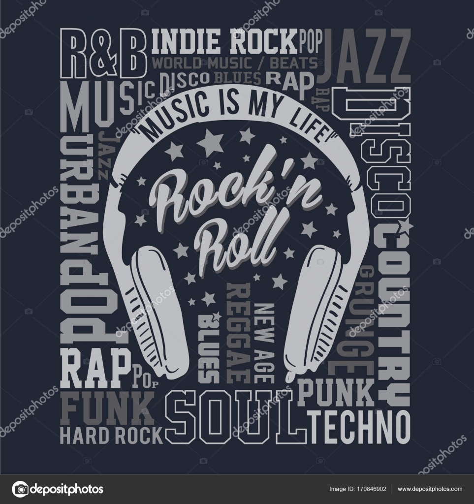 Music rock typography Stock Vector Image by ©Syquallo #170846902
