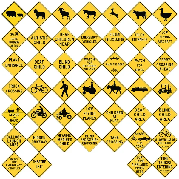 American road signs Vector Art Stock Images | Depositphotos
