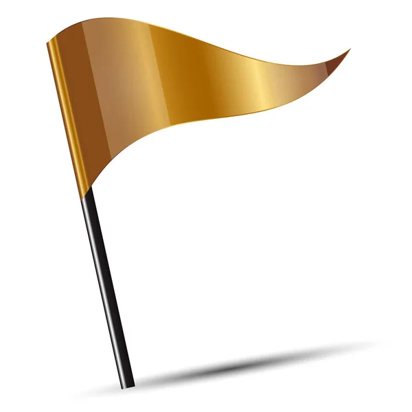 Gold flag icon Vector Art Stock Images | Depositphotos