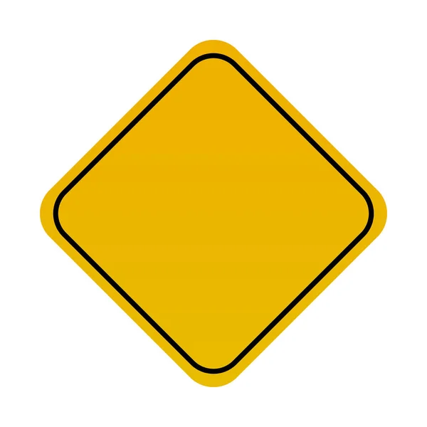 Blank Square Warning Sign. Vector Illustration — Stock Vector ...