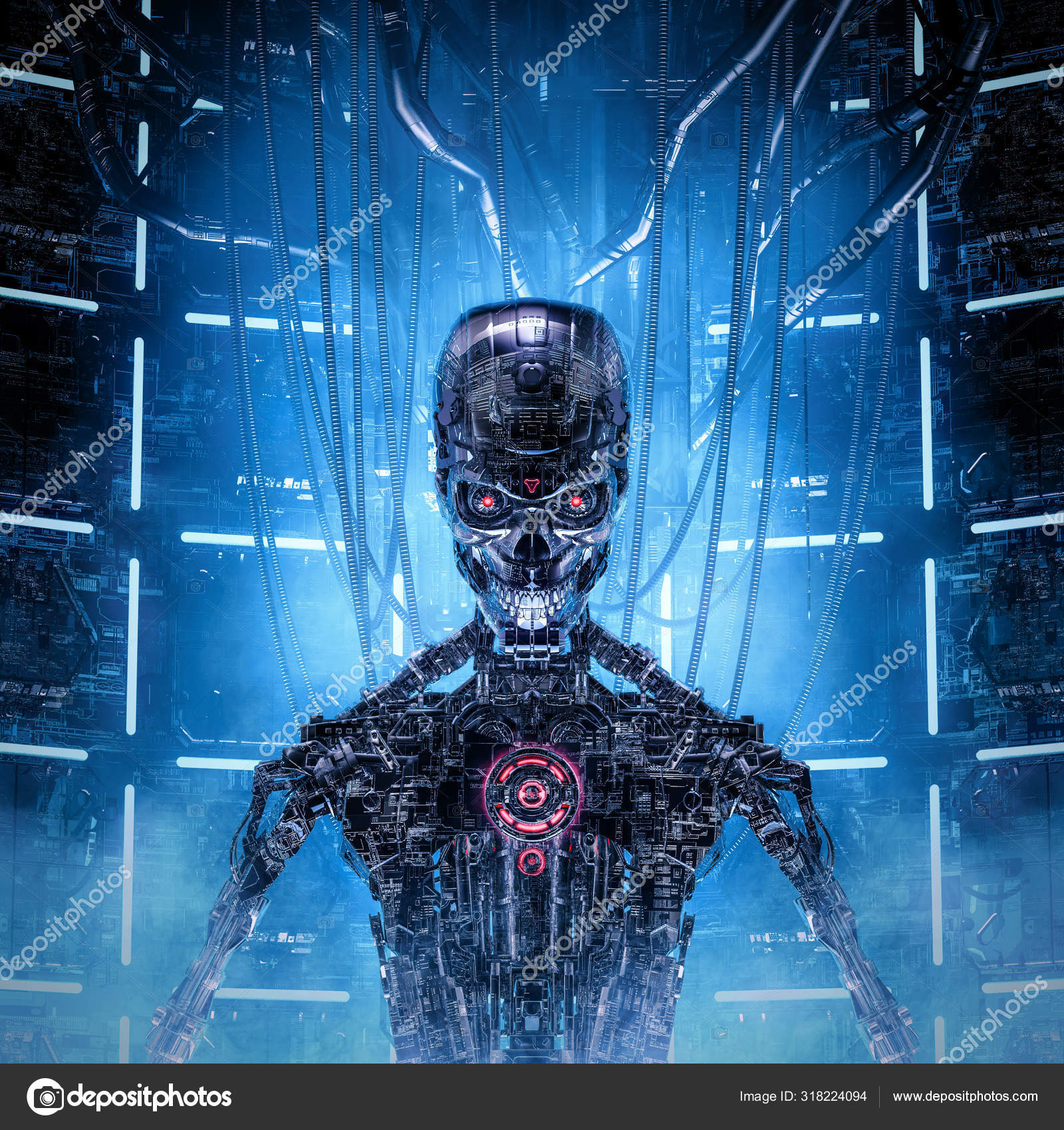 Deadly Data Core Illustration Evil Metallic Science Fiction Artificial ...