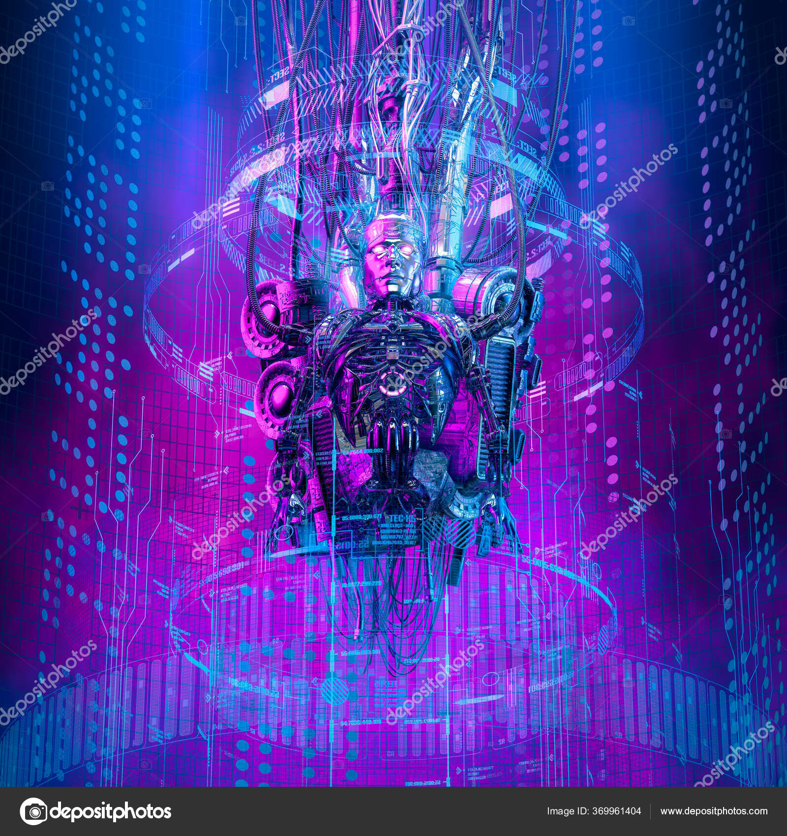 Master Data Stream Illustration Science Fiction Artificial Intelligence ...