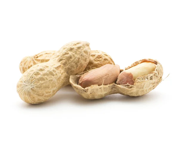 Peanuts Set Isolated White Background Shelled Husk Unshelled Halves ...