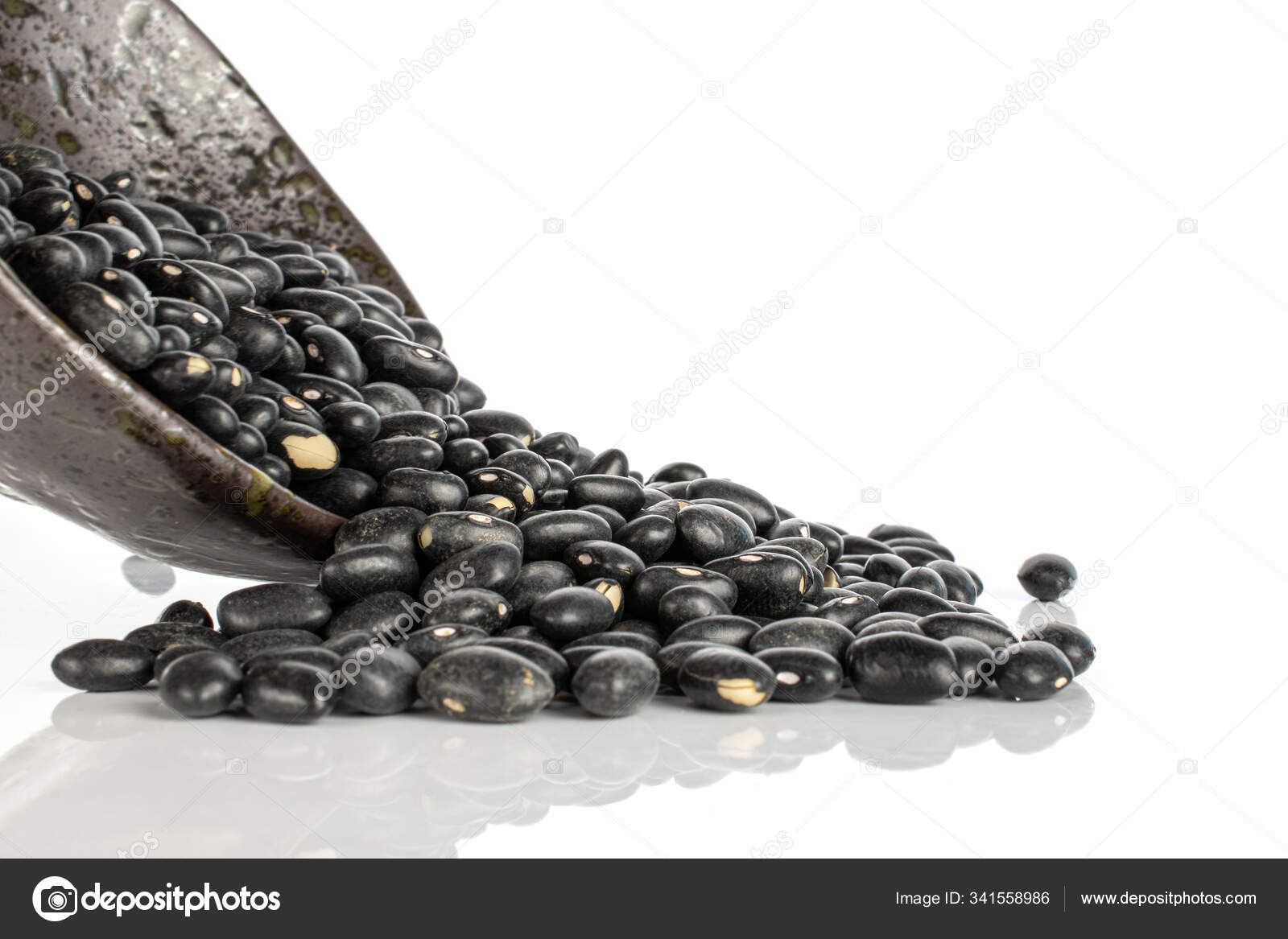 Dried black bean isolated on white Stock Photo by ©PIXbank 341558986