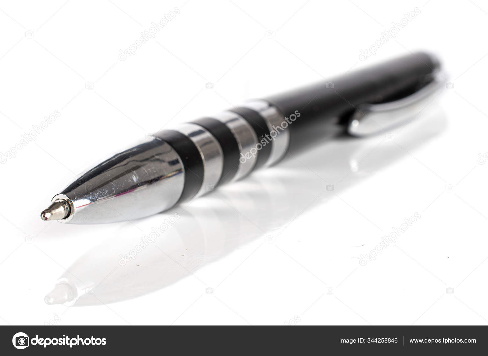 Ballpoint writing pen isolated on white — Stock Photo © PIXbank #344258846