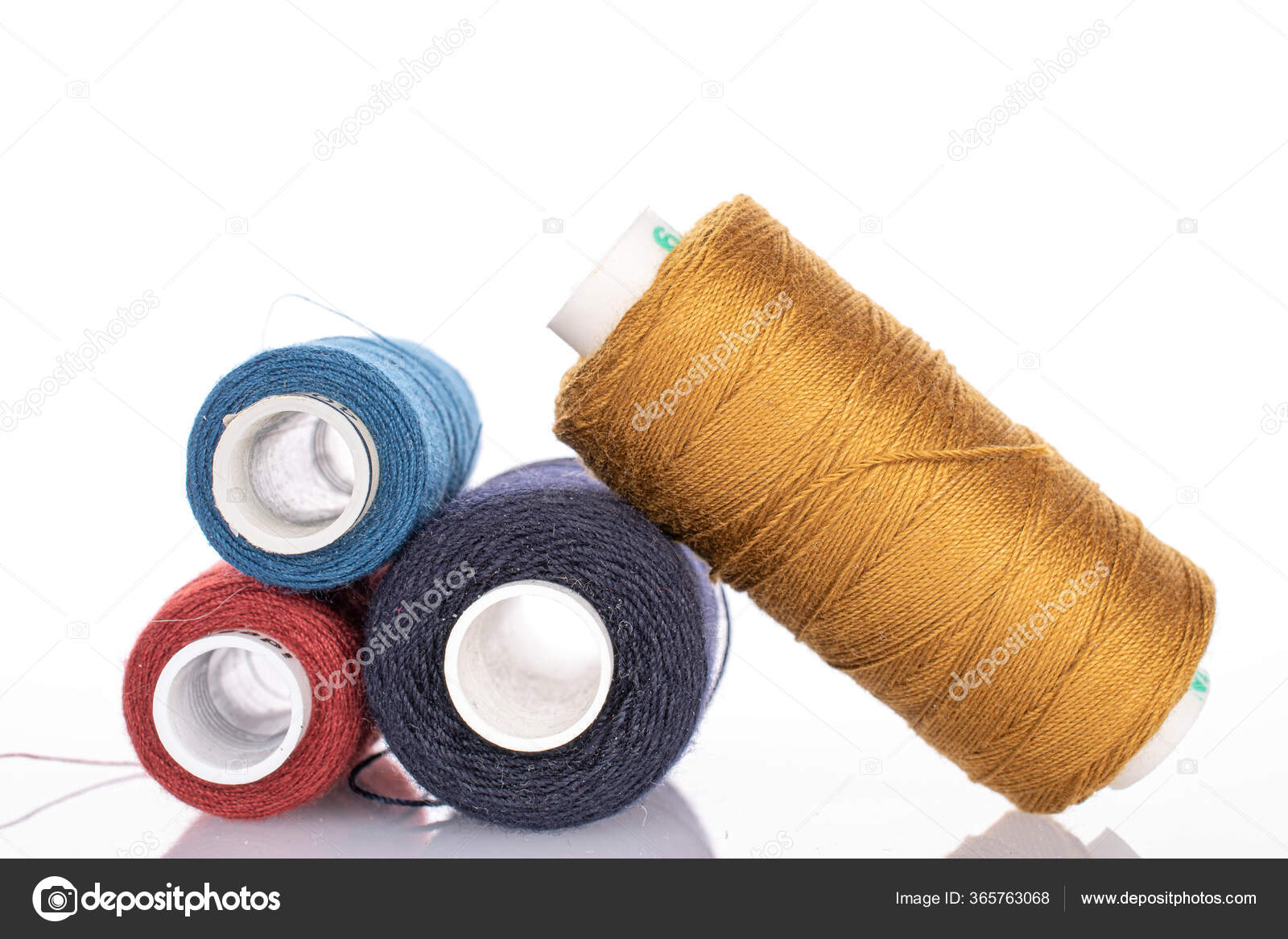 Group Three Whole Thread Spools Isolated White Stock Photo by ©PIXbank ...