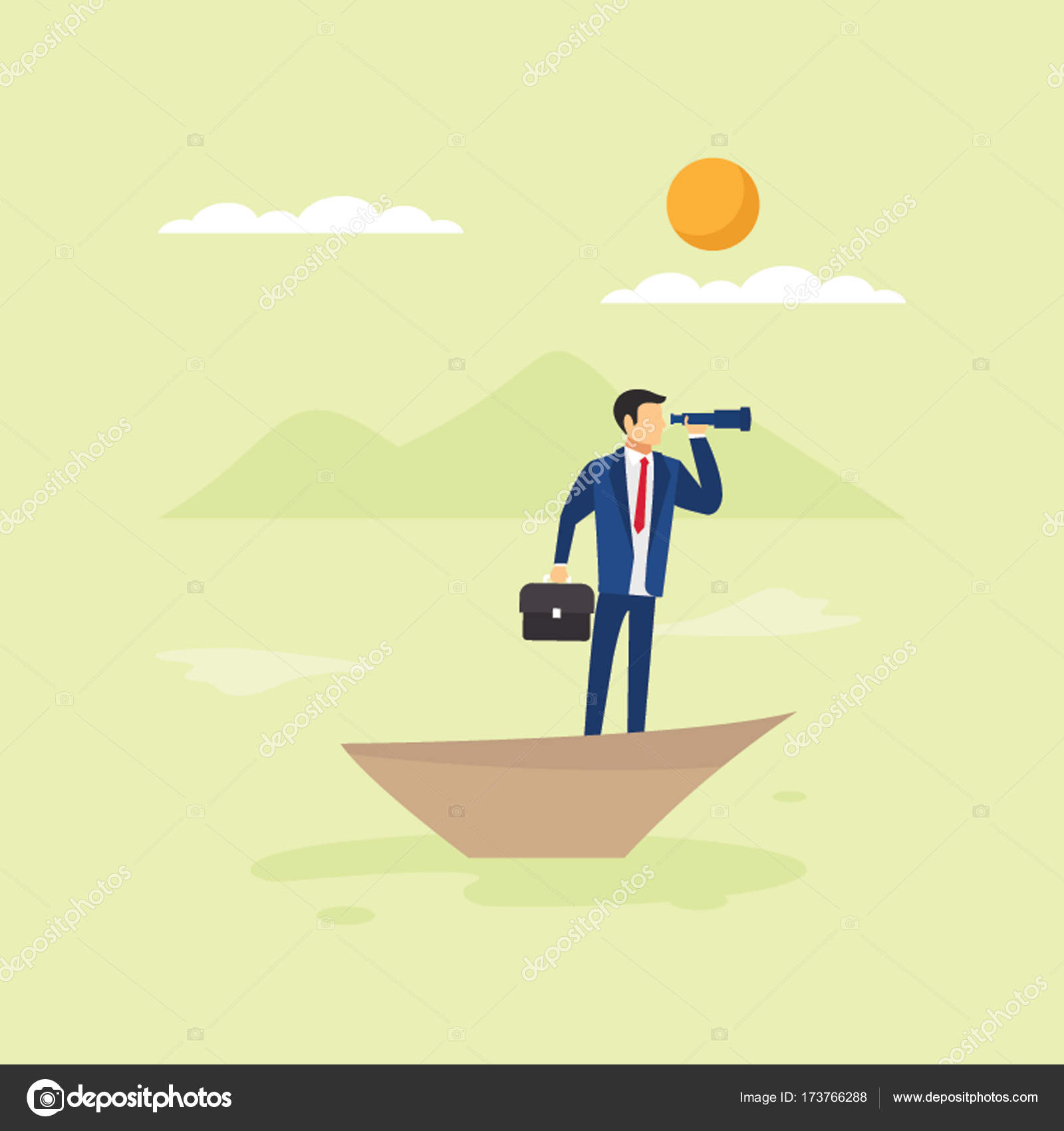 Visionary Leader Illustration Stock Vector Image by ©prosymbols #173766288