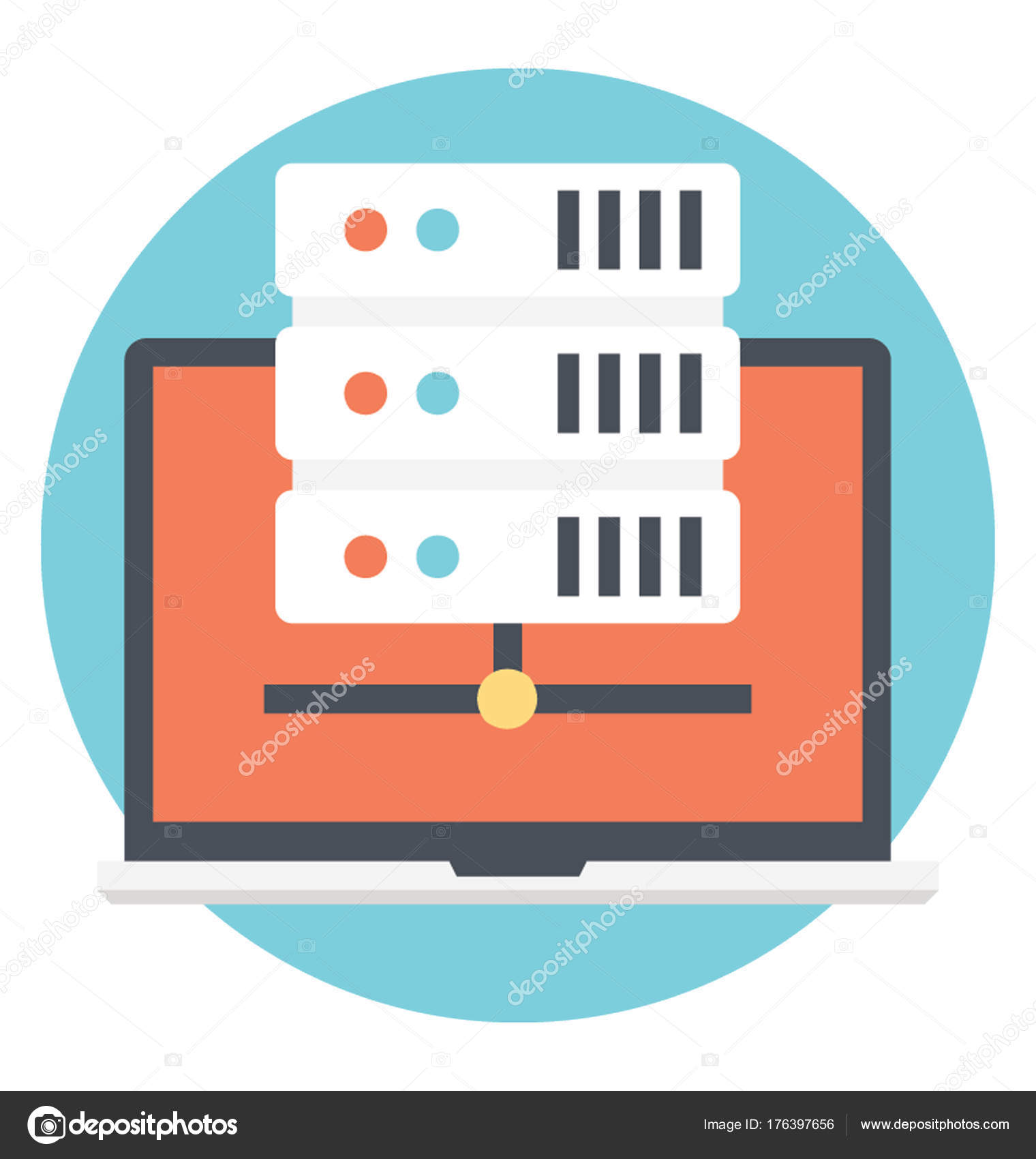 Connected Hosting Data Devices Stock Vector Image by ©prosymbols #176397656