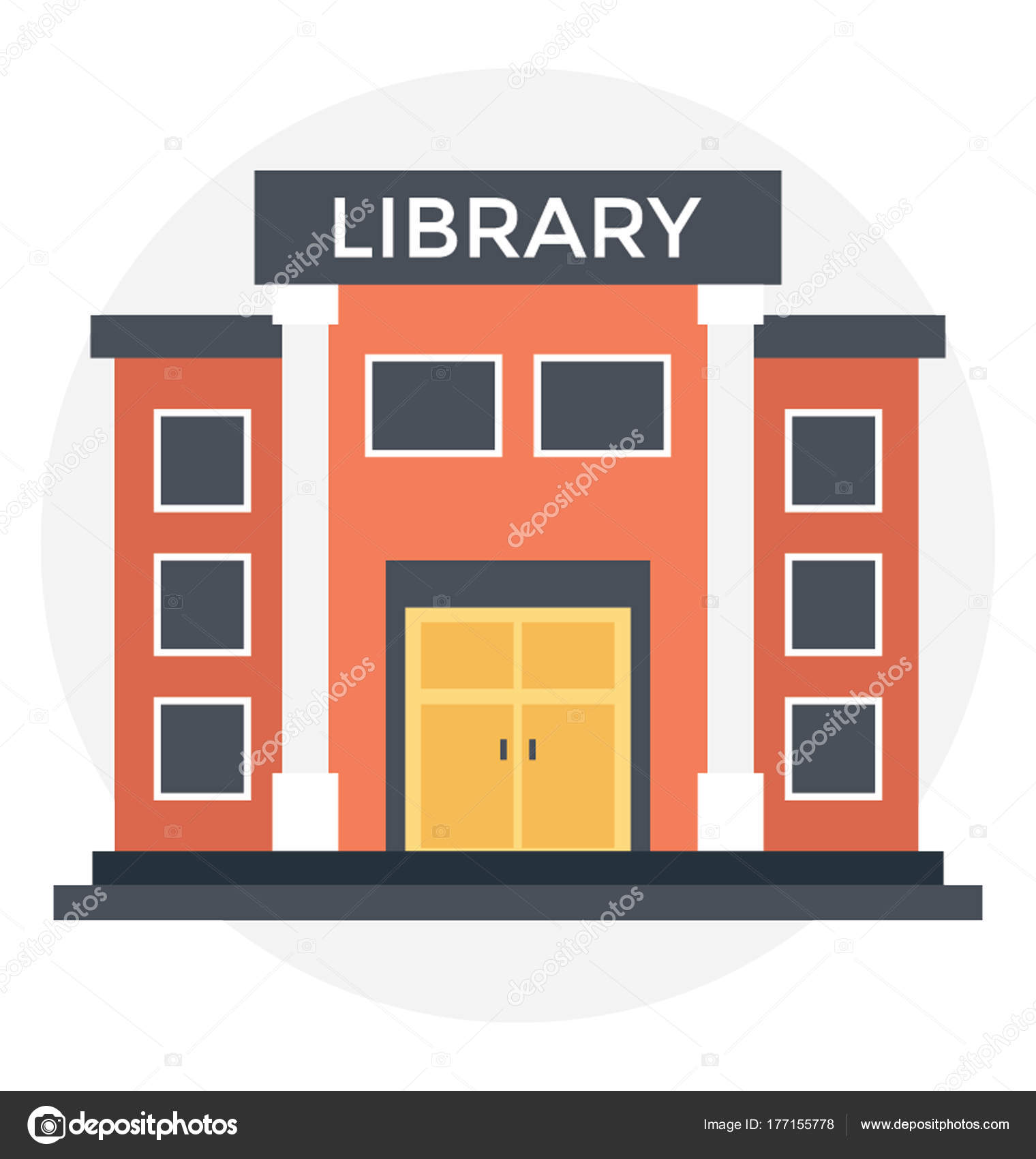 Library Building Clipart