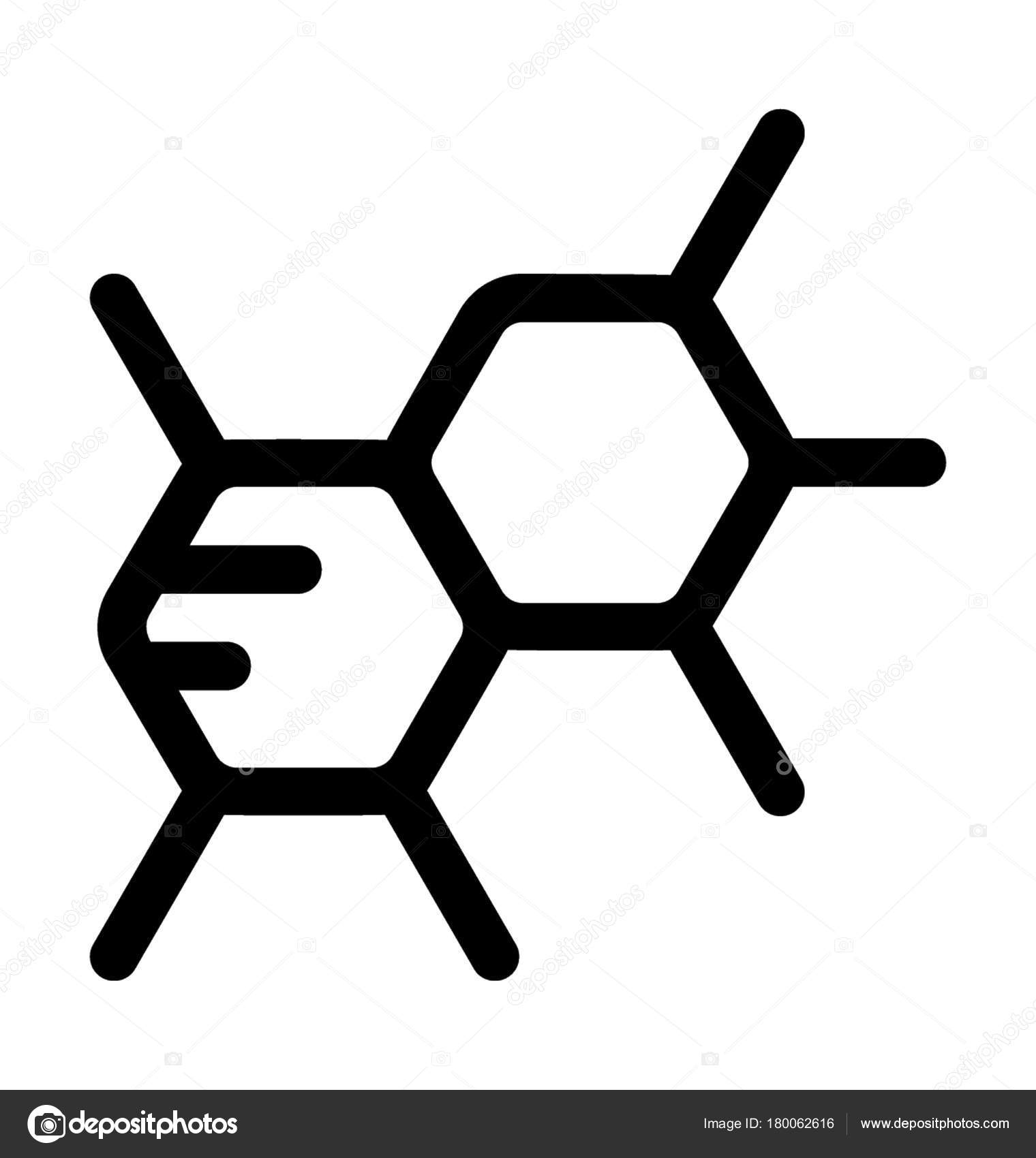 Molecule Outline Vector Icon Stock Vector by ©prosymbols 180062616