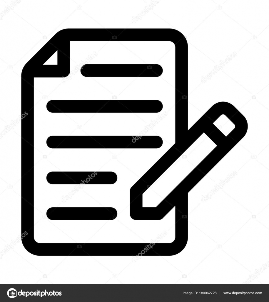 Writing Outline Vector Icon Stock Vector Image by ©prosymbols #180062728