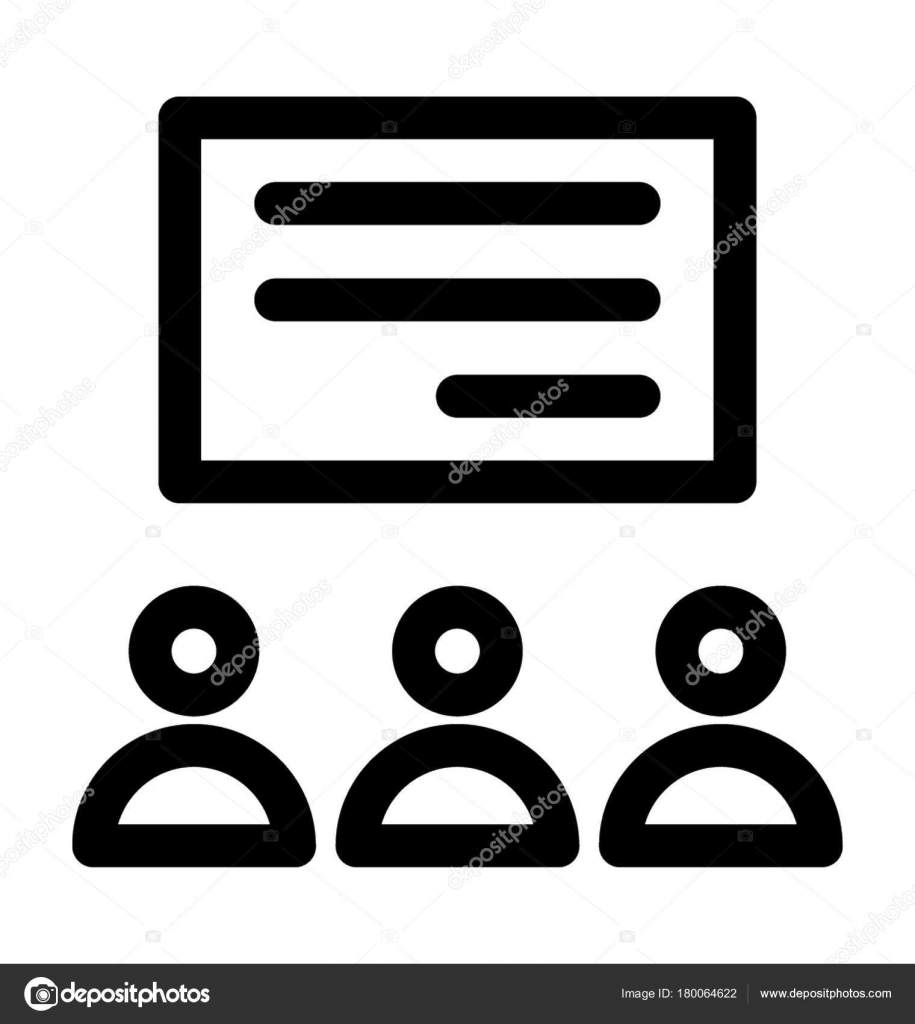 Classroom Outline Vector Icon Stock Vector Image by ©prosymbols #180064622