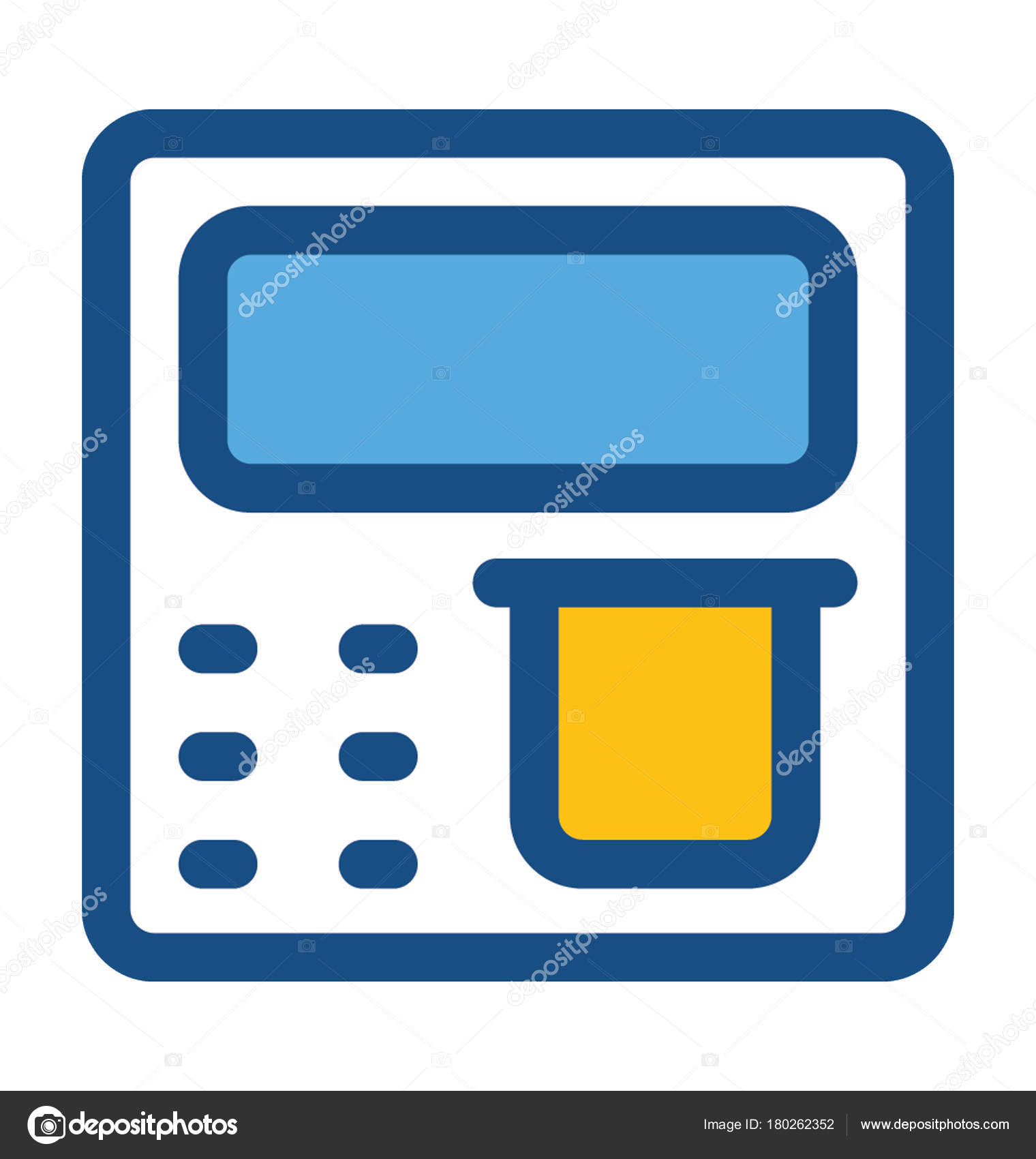 Atm Machine Colored Vector Icon Stock Vector by ©prosymbols 180262352