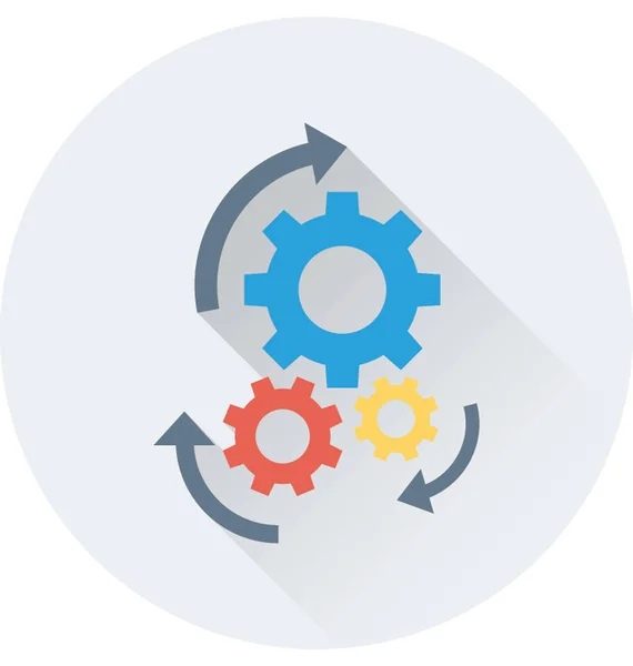 Icon Cogs Curved Arrows Beautifying Gears Icon Stock Vector by ...