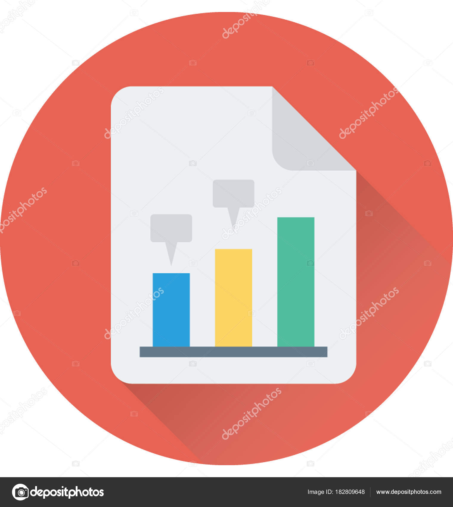 Graph Report Vector Icon Stock Vector by ©prosymbols 182809648