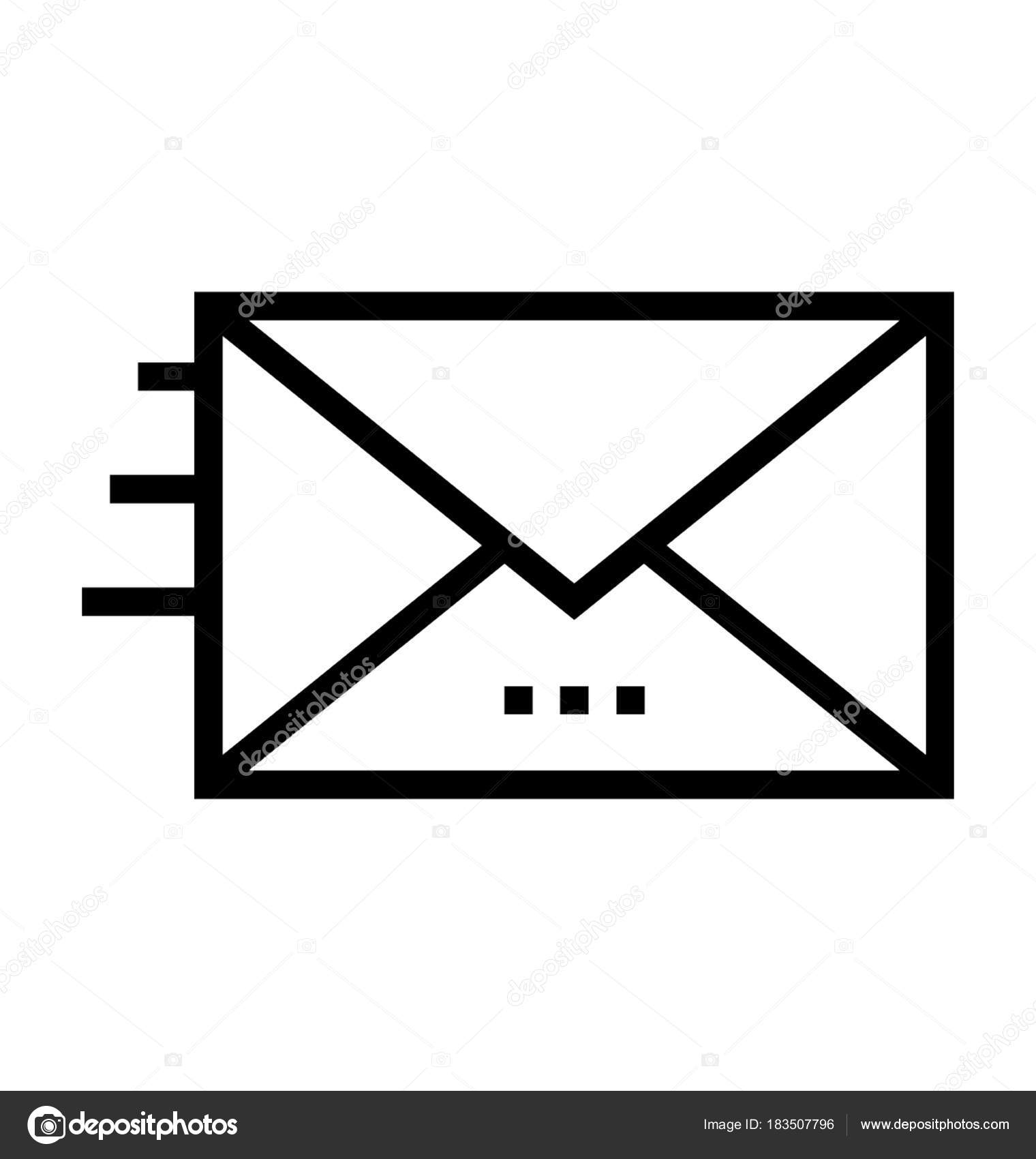 Sending Email Vector Icon Stock Vector Image by ©prosymbols #183507796