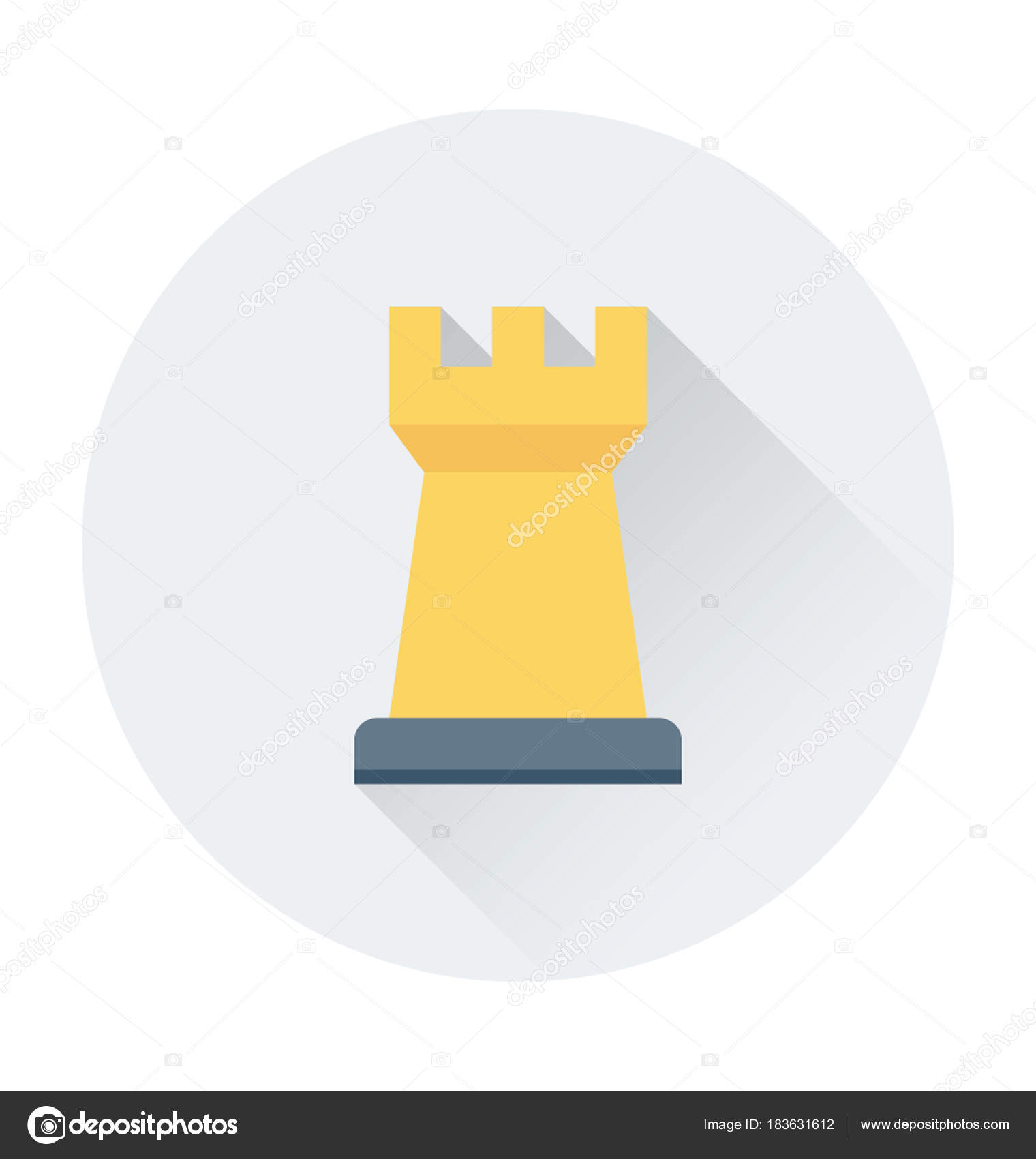 Chess Tower Vector Icon Stock Vector Image by ©prosymbols #183631612