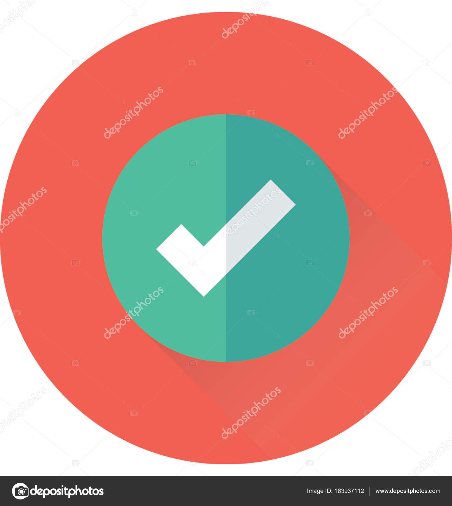 Tick Flat Vector Icon Stock Vector by ©prosymbols 183937112