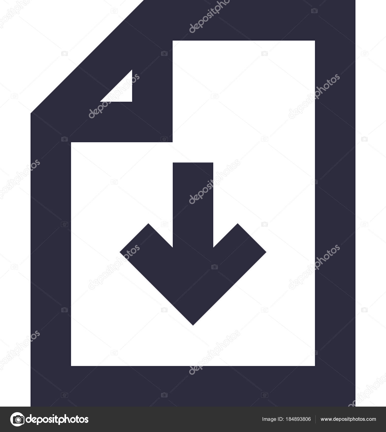 Download File Vector Icon Stock Vector by ©prosymbols 184893806