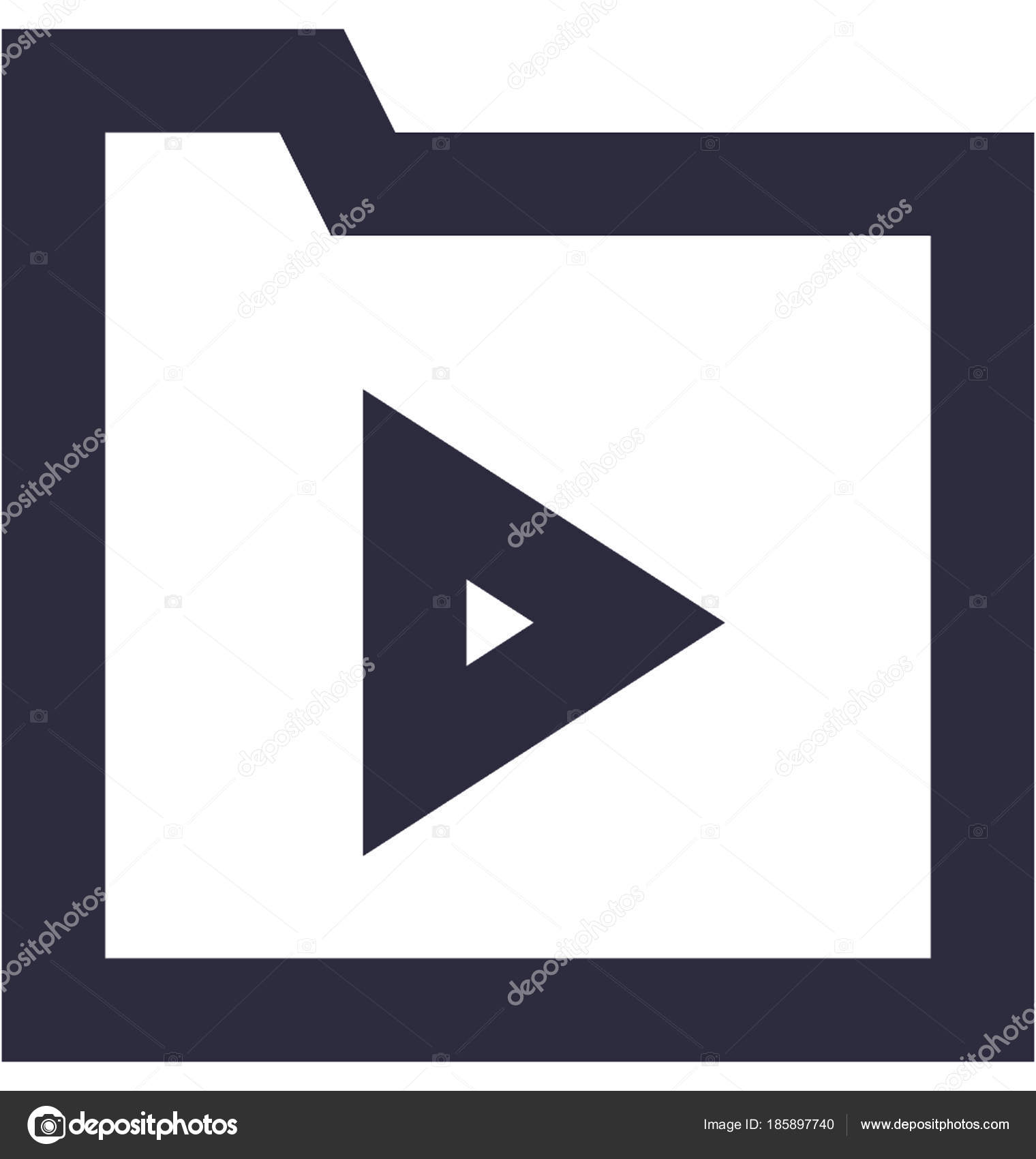 Video Folder Vector Icon Stock Vector by ©prosymbols 185897740