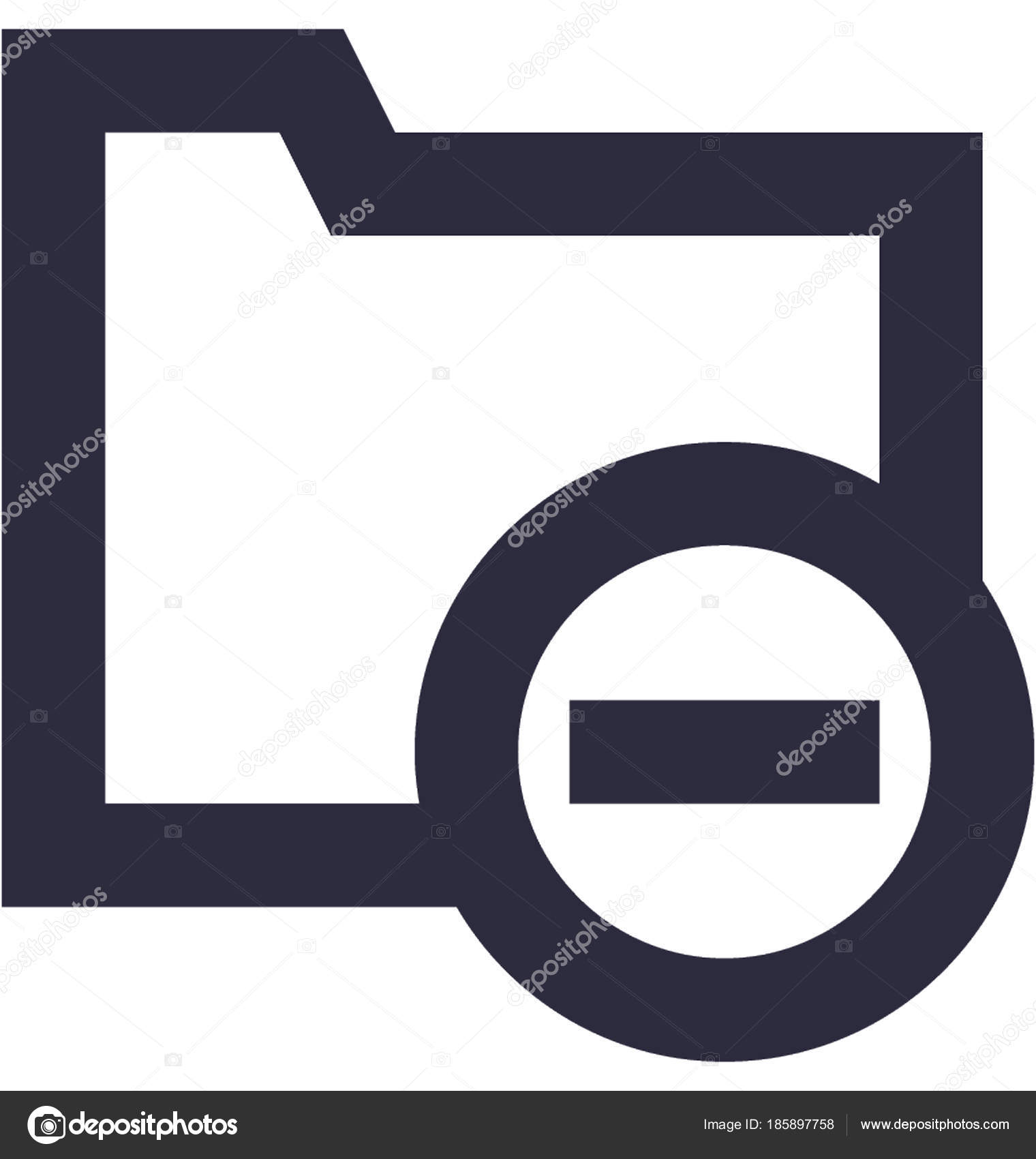 Cancel Folder Vector Icon Stock Vector by ©prosymbols 185897758