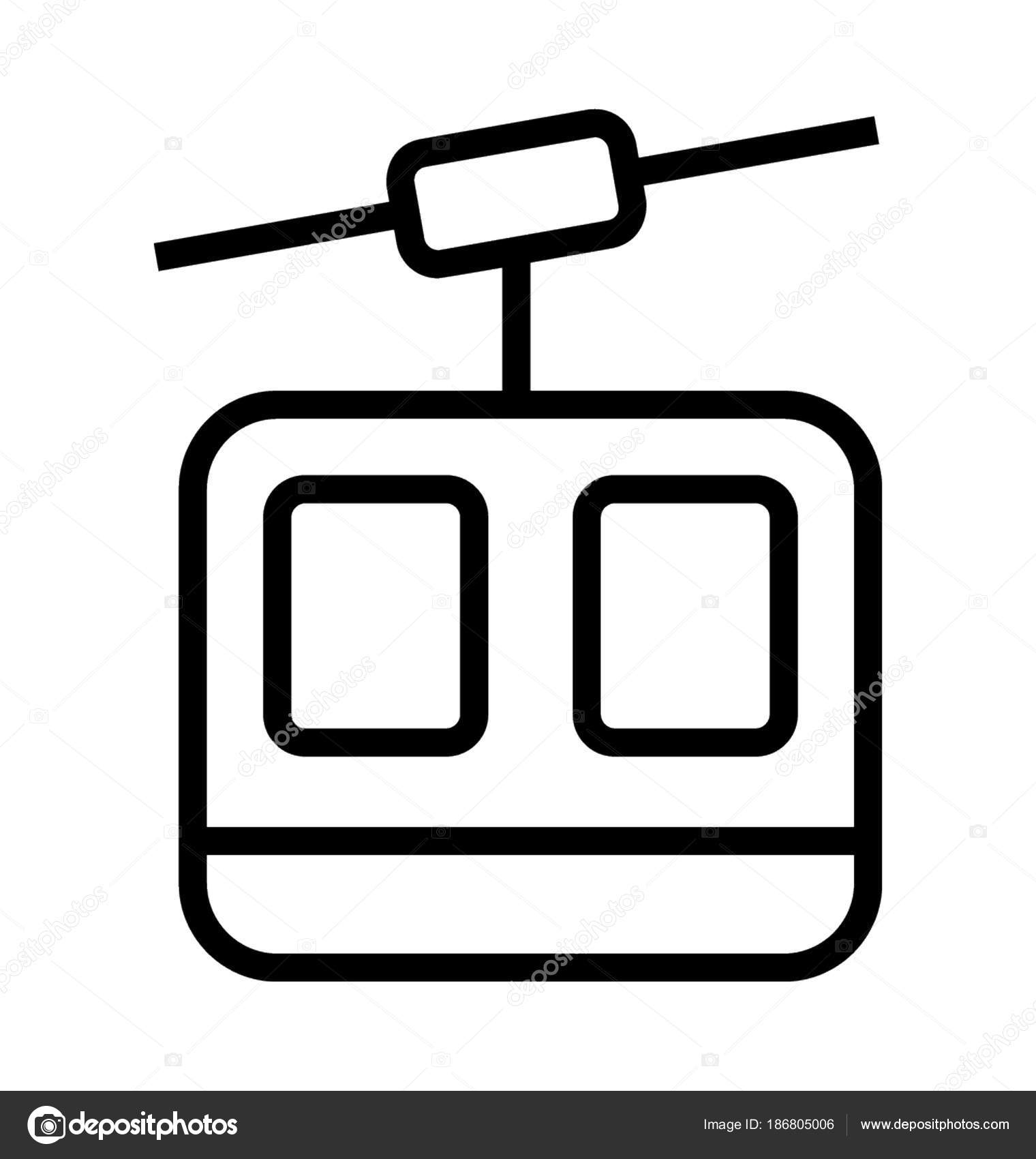 Ropeway Vector Icon Stock Vector by ©prosymbols 186805006