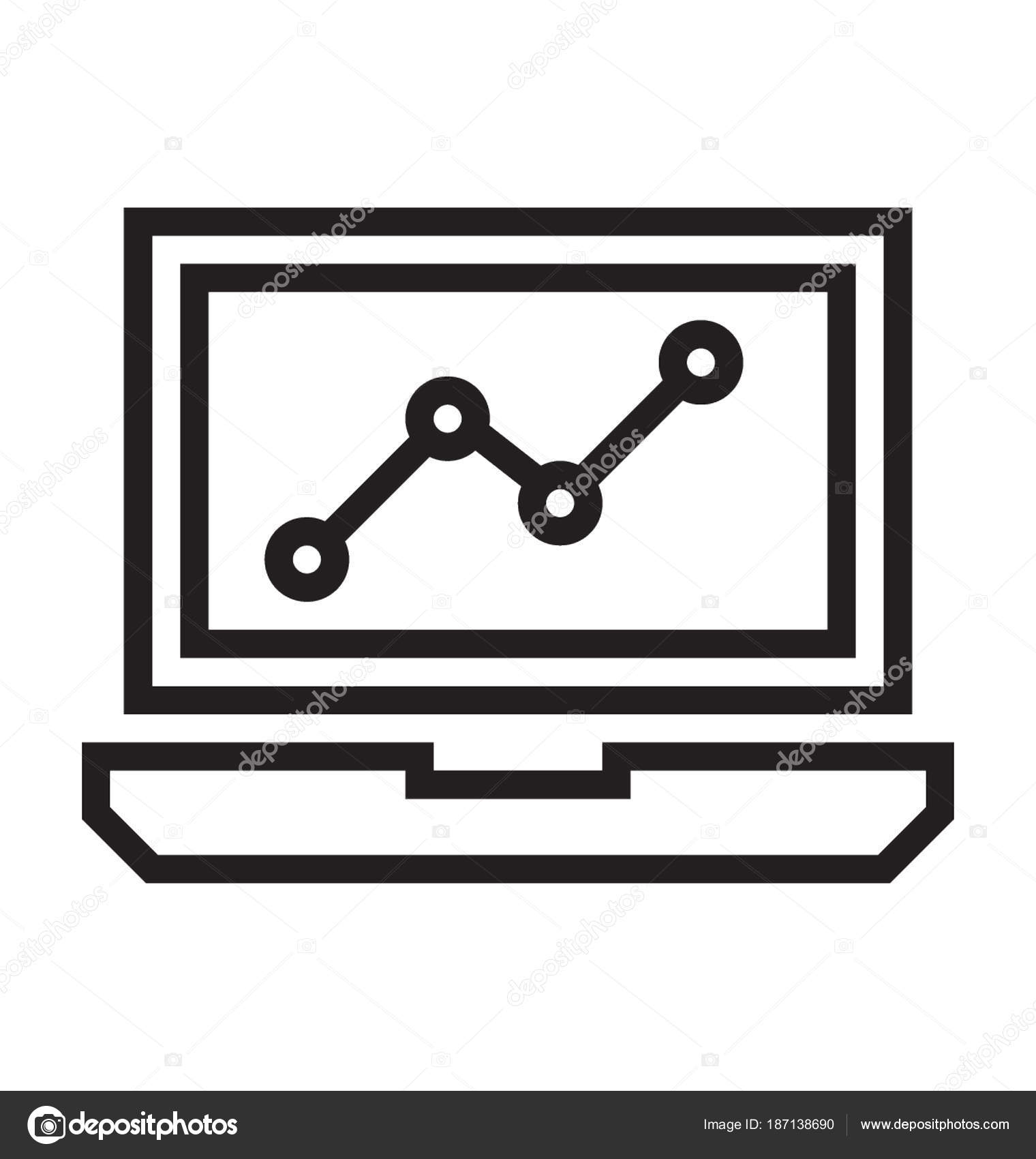 Line Graph Vector Icon Stock Vector by ©prosymbols 187138690
