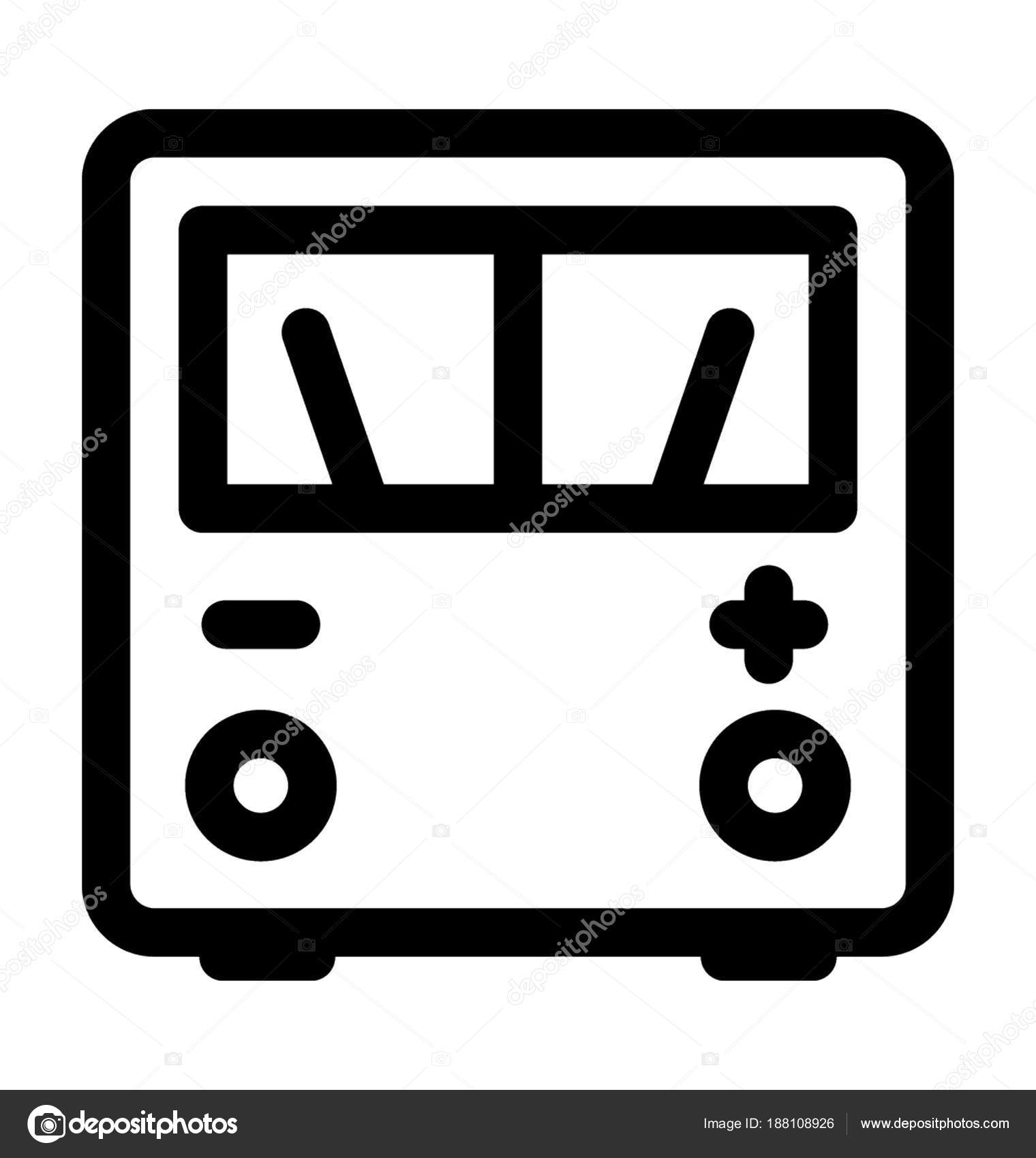 Ampere Meter Vector Icon — Stock Vector © prosymbols #188108926