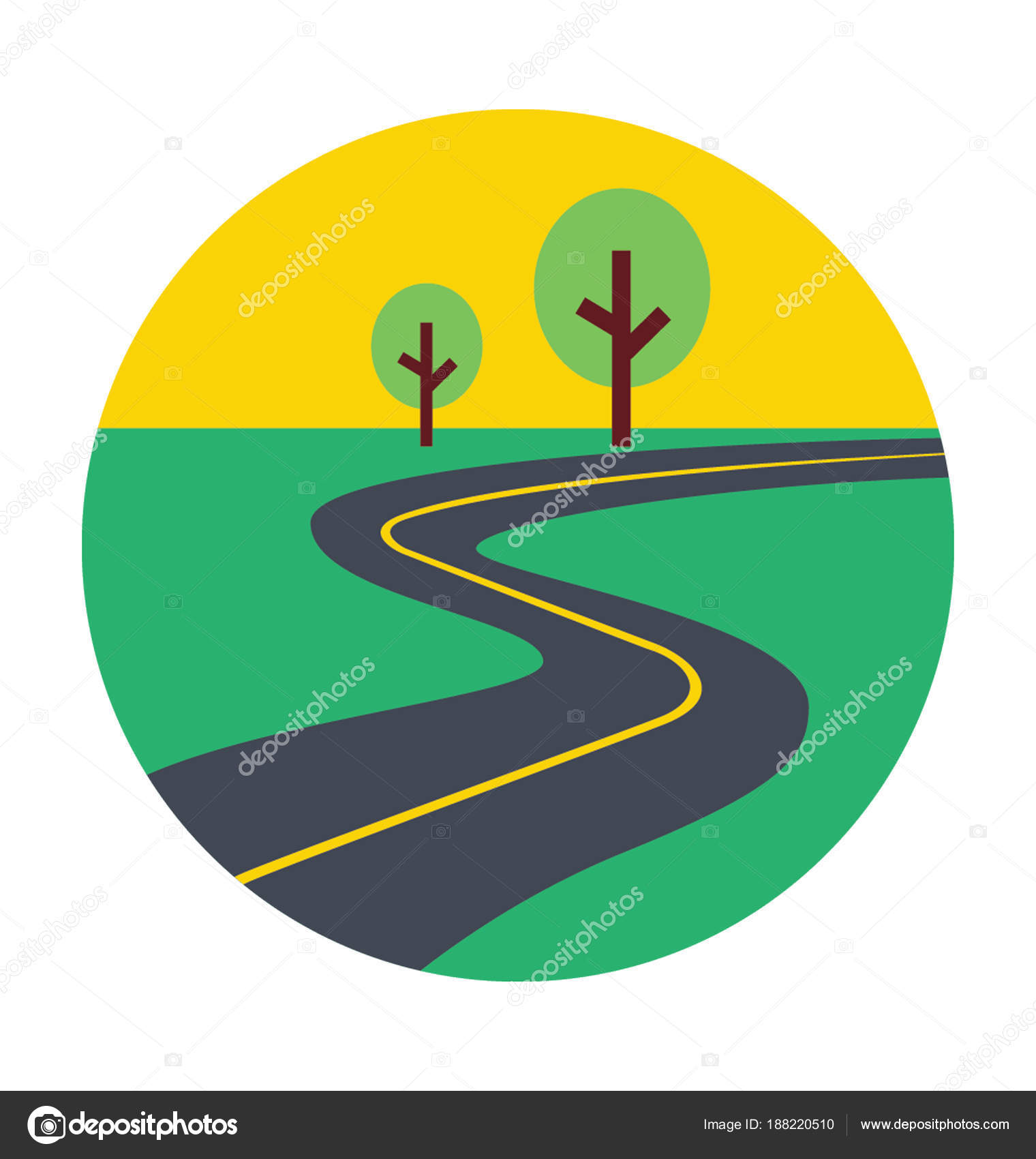 Icono Vector Plano Camino Vector de stock #188220510 de ©prosymbols