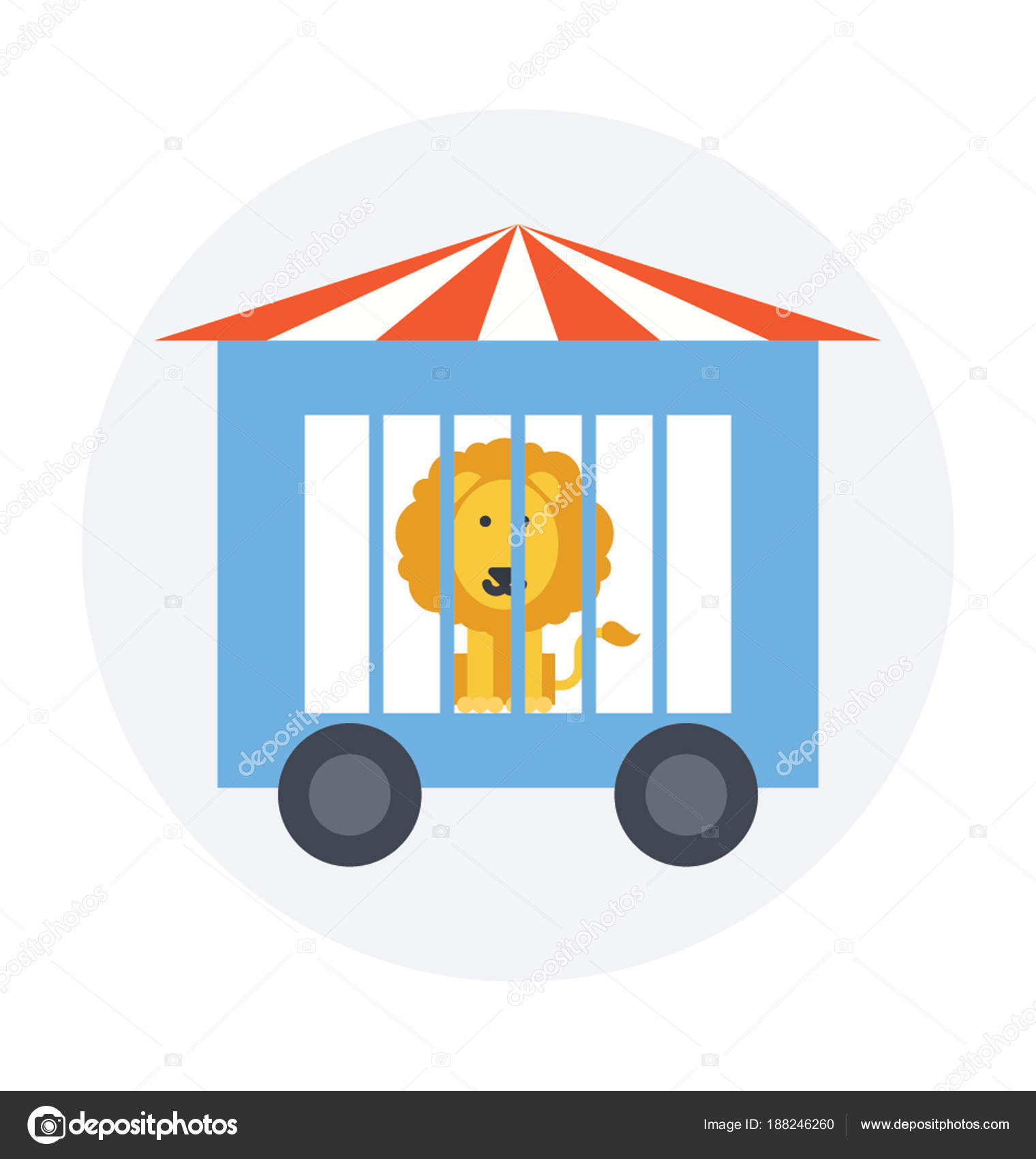 Lion Cage Vector Icon Stock Vector Image by ©prosymbols #188246260
