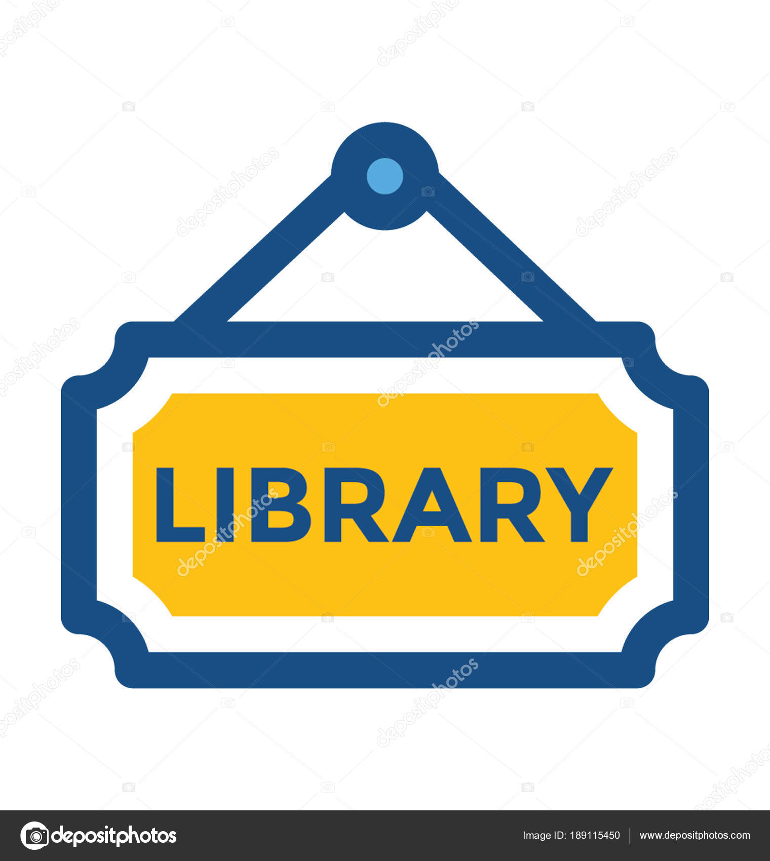 Letrero de biblioteca Vector de stock #189115450 de ©prosymbols